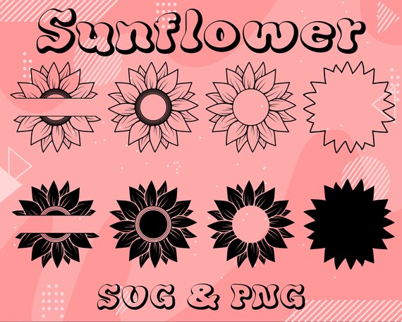 Sunflower SVG & PNG | Etsy