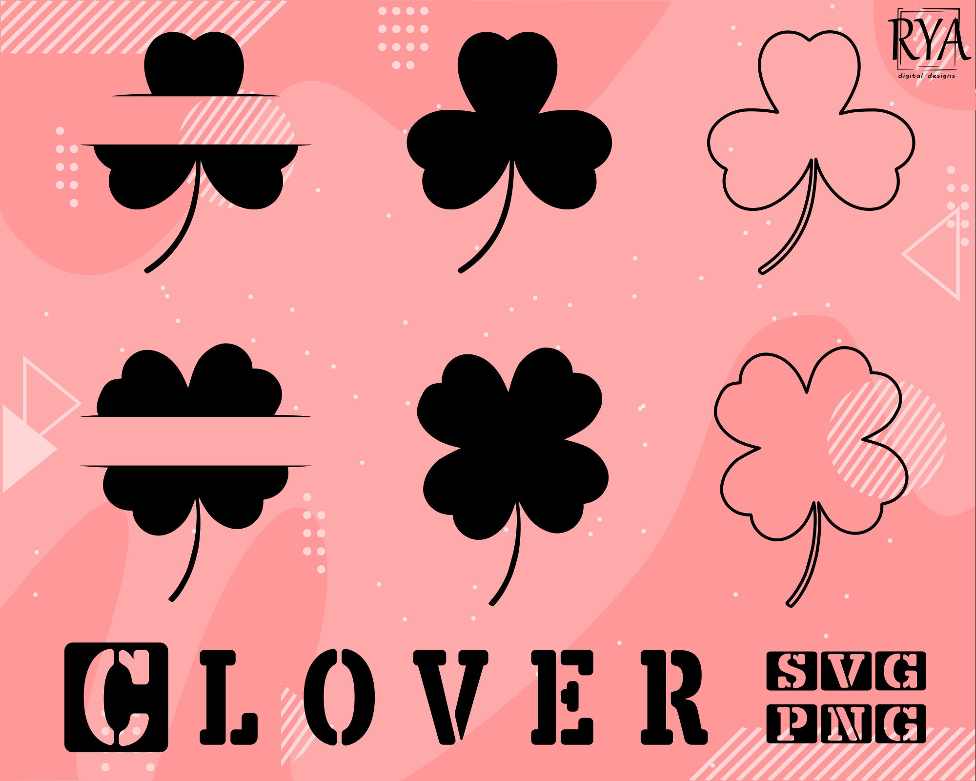 Clover SVG, Shamrock SVG Four Leave Clover SVG, Three Leave Clover ...