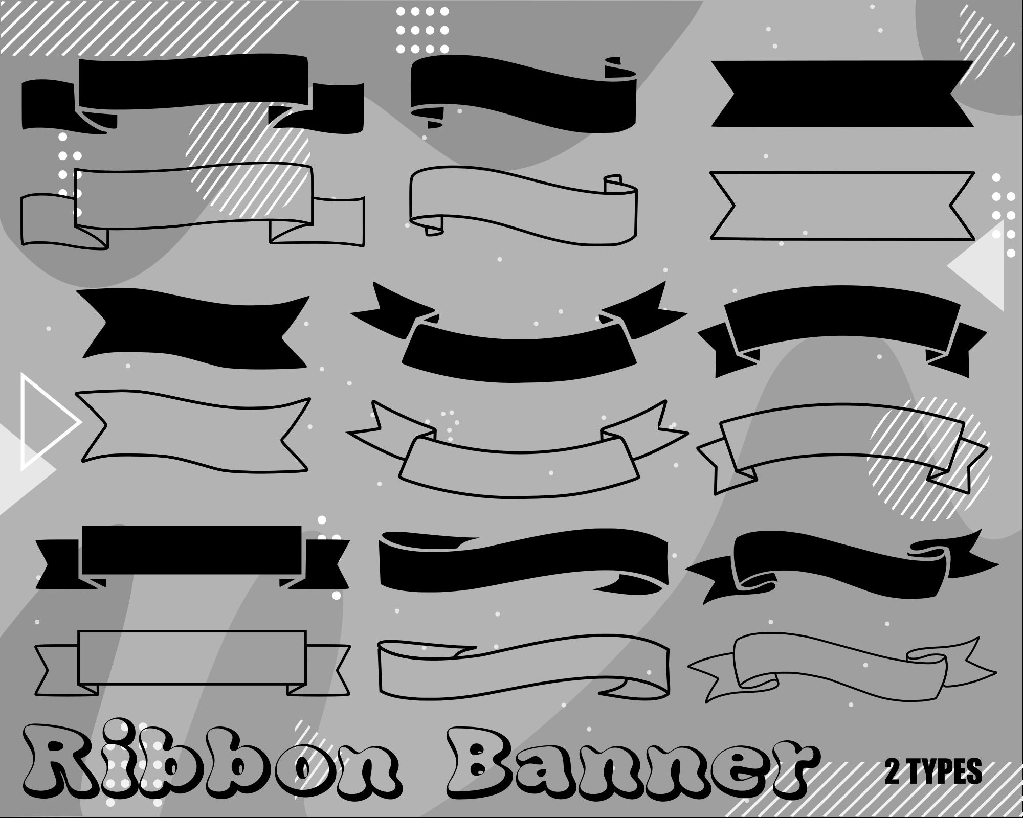 Black Ribbon Banner Png