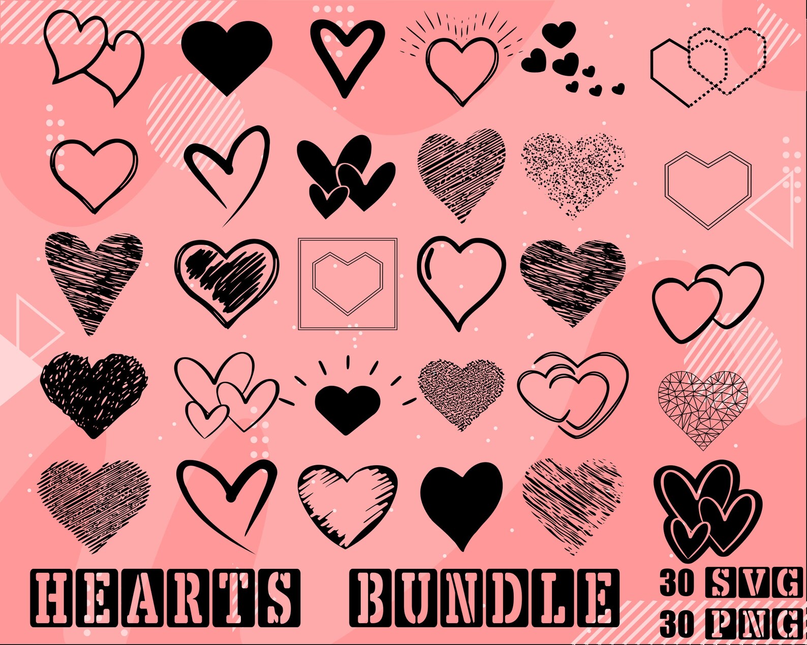 Hearts | Svg Bundle, Hearts Svg, Hearts Png, 300 Dpi Transparent ...