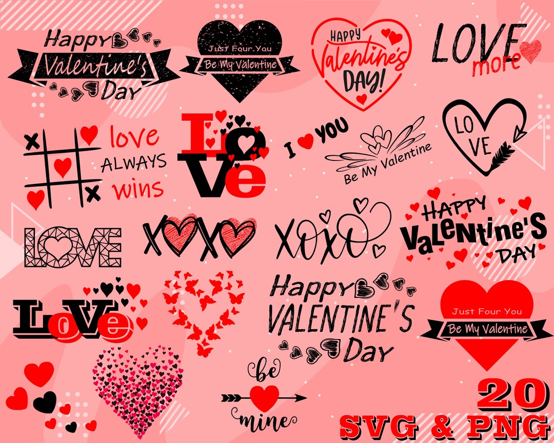 Valentines | Svg Bundle | Valentines Day Svg | Love Svg... - Etsy