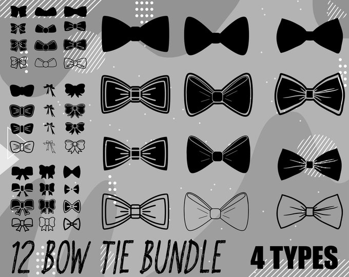 Bow Tie SVG Bow Ties Cut File Ribbon Tie Bow Tie Bundle SVG - Etsy