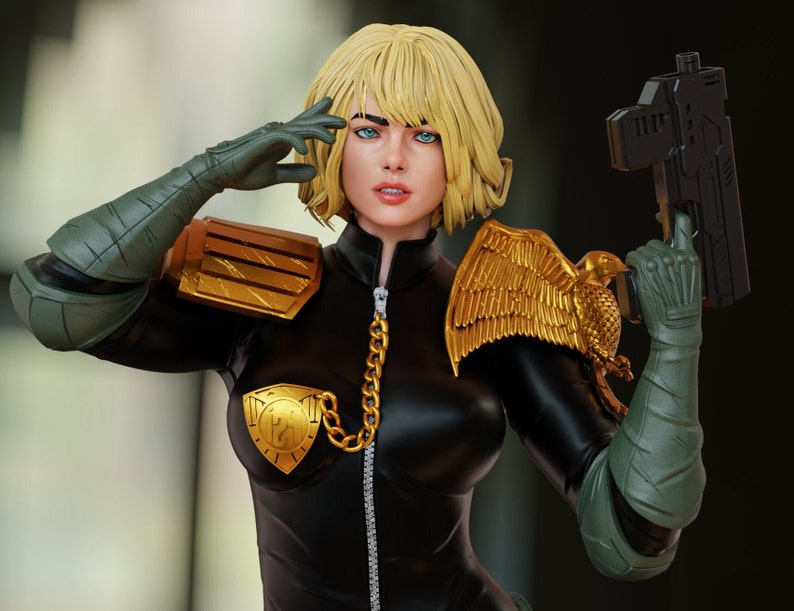 Judge_ Anderson_ (dredd_ Fan Art) / Sculpture Unpainted or Fully ...