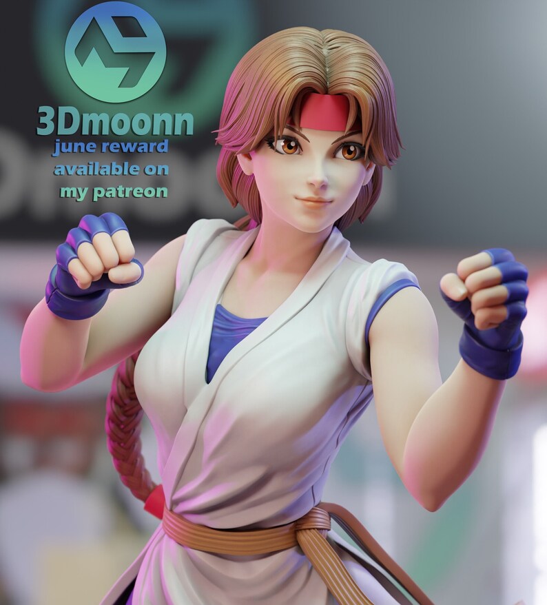 Yuri the_king_of_fighters_fan_art/sculpture Unpainted garage Kit or ...