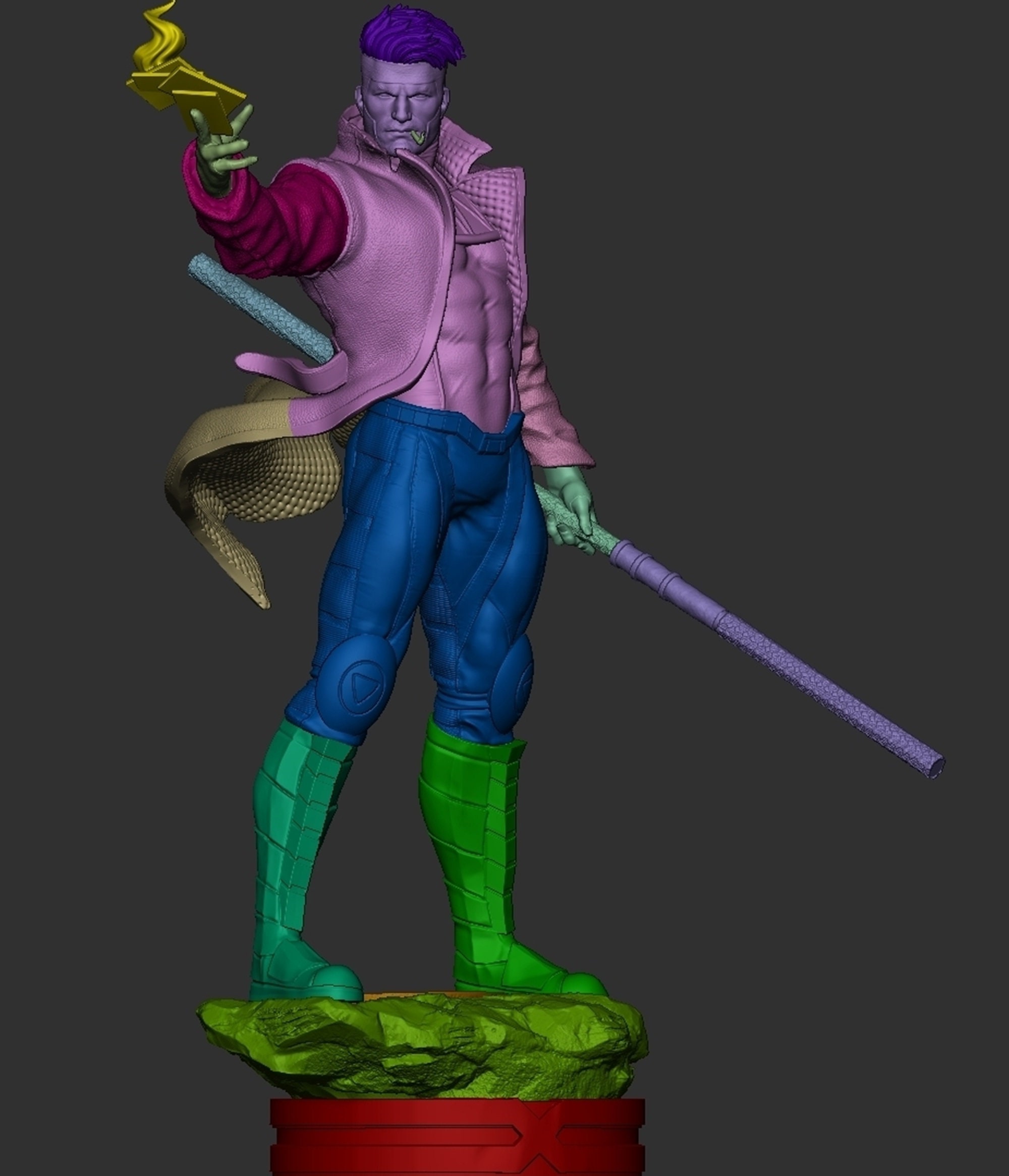 Gambit_ X-men_ Fan_art/resin Scale Model for Assembling and Painting or ...