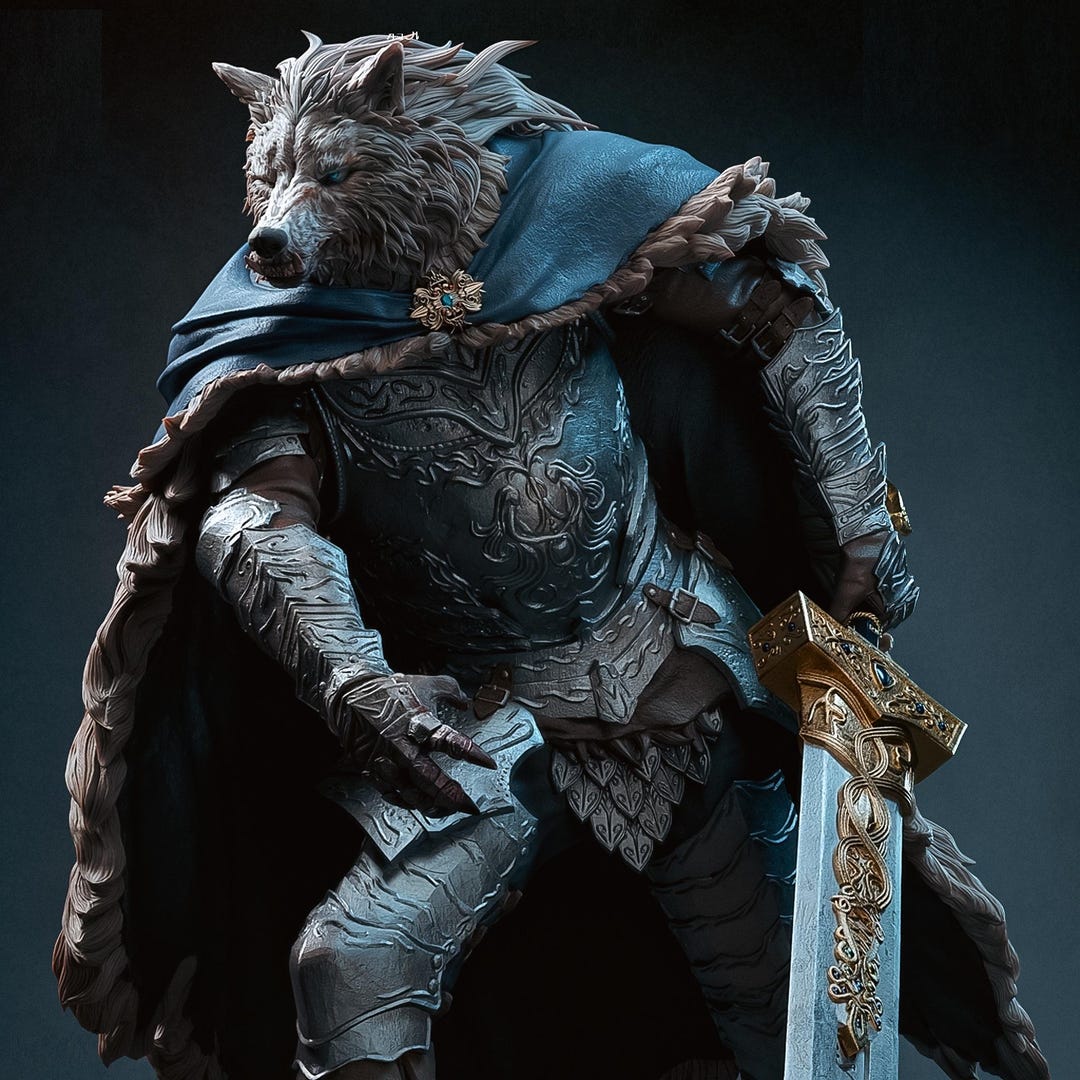 Blaidd_ Eldenringfan_art / Resin Scale Model for Assembling and ...