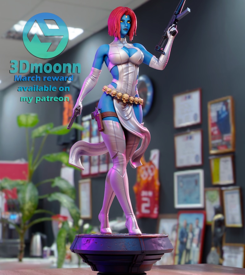 Mystique x-men_fan_art/statue to Assemble and Paint or Fully Painted Mature - Etsy