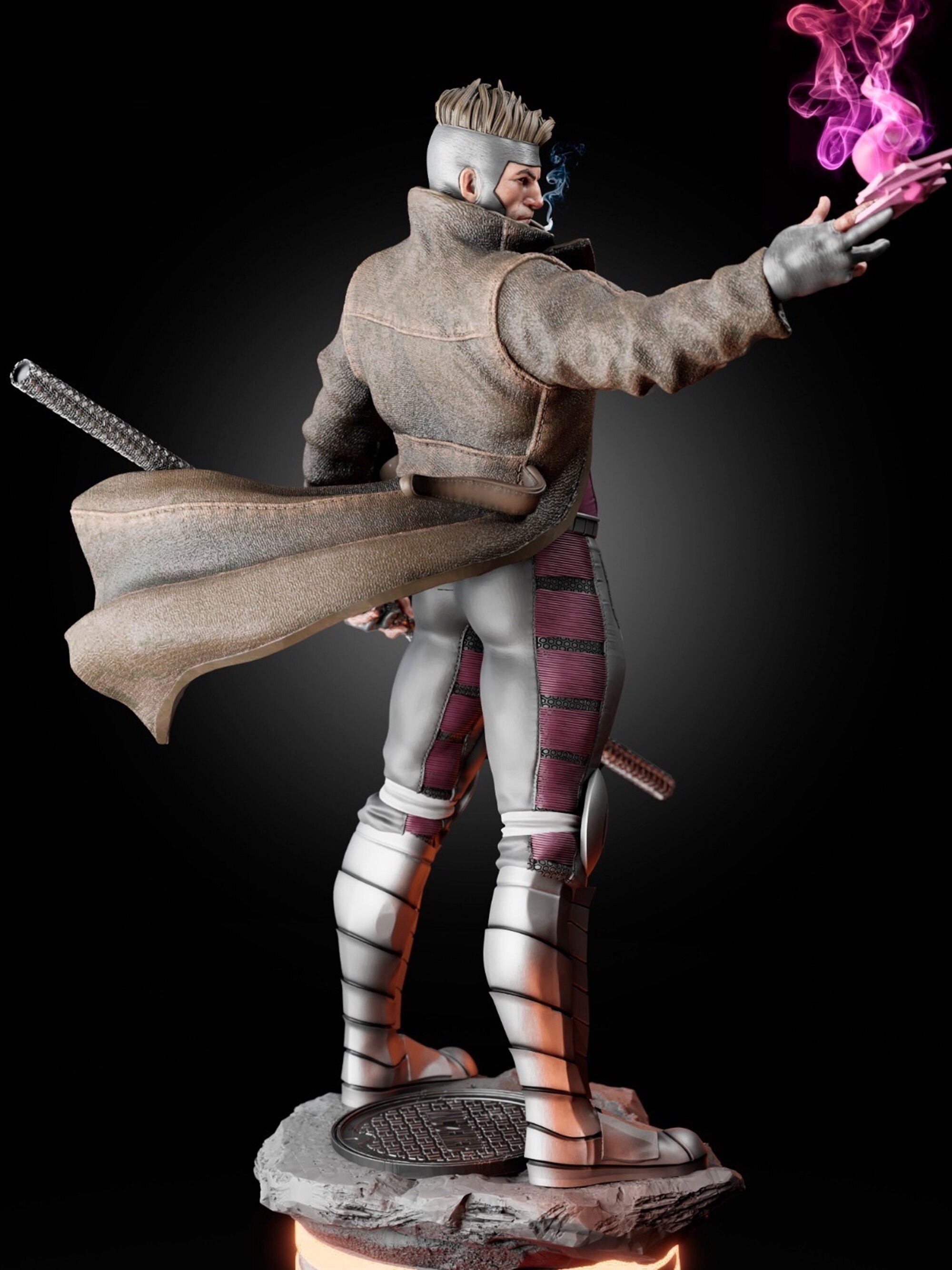 Gambit_ X-men_ Fan_art/resin Scale Model for Assembling and Painting or ...