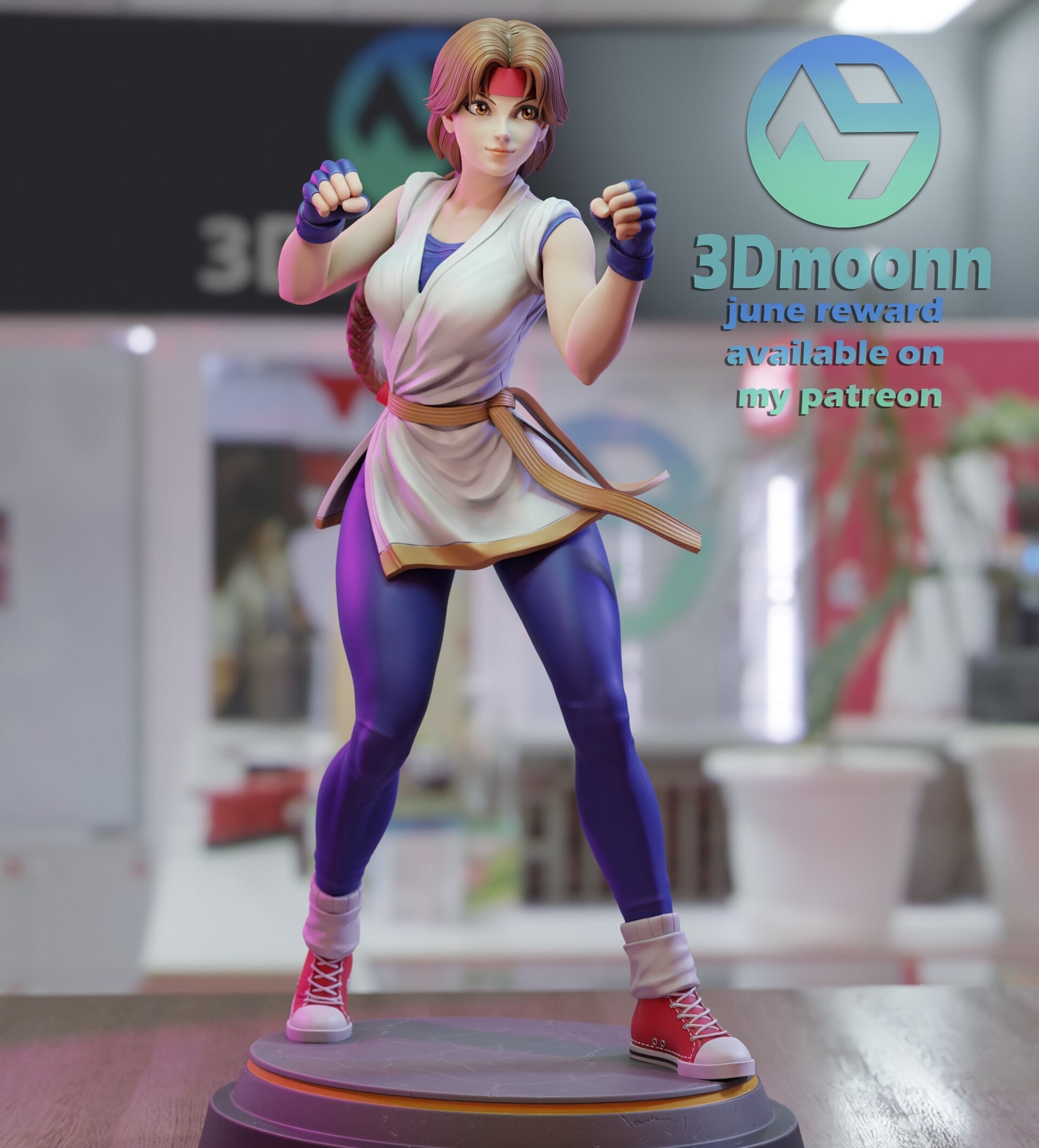 Yuri the_king_of_fighters_fan_art/sculpture Unpainted garage Kit or ...