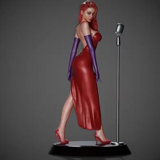Jessica Rabbit_fan_art /resin Scale Model for Assembling and Painting ...