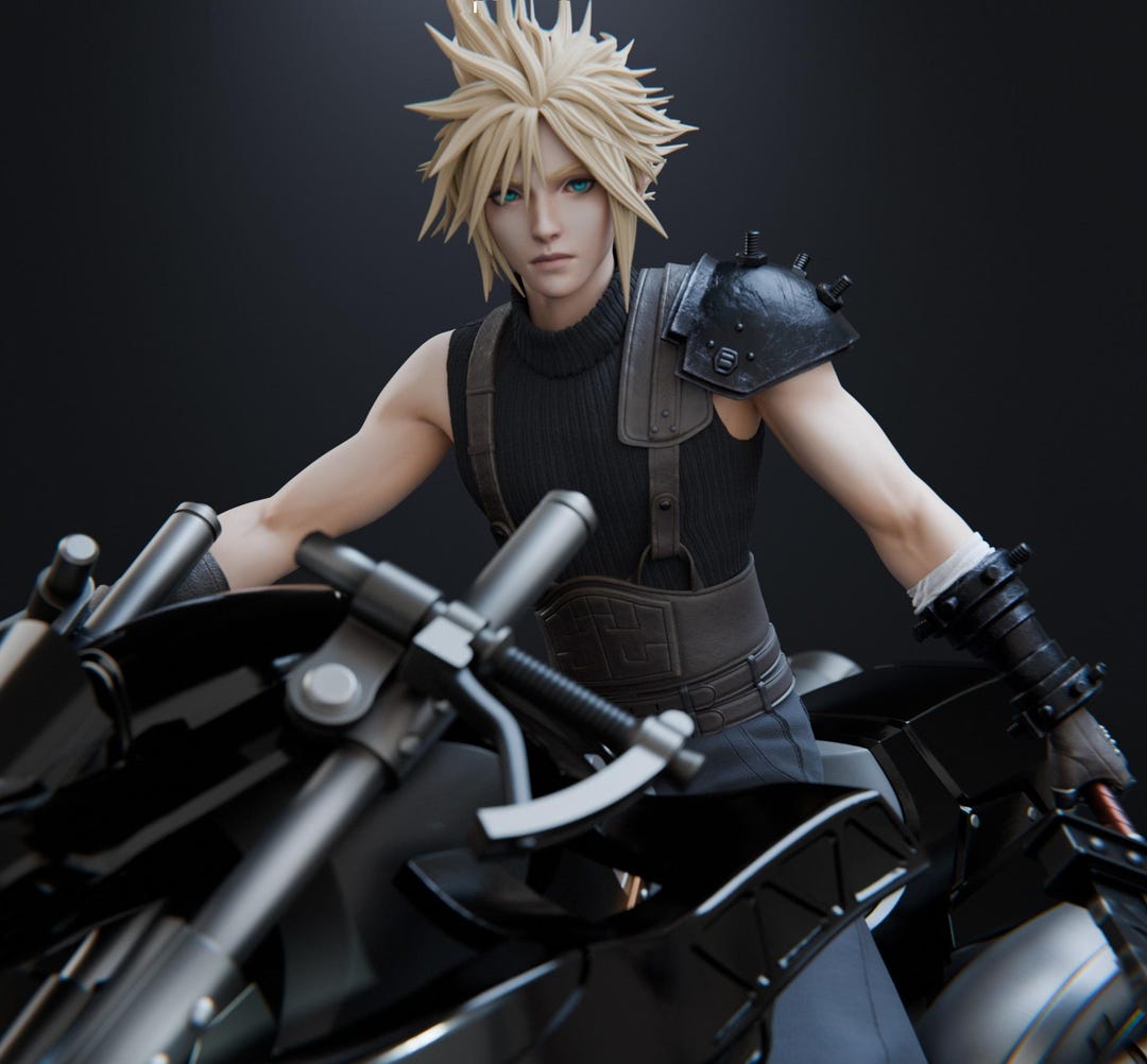 Cloud_ FF7_ Fan Art / 3d Scale Model Printed in Resin for Assembly and ...
