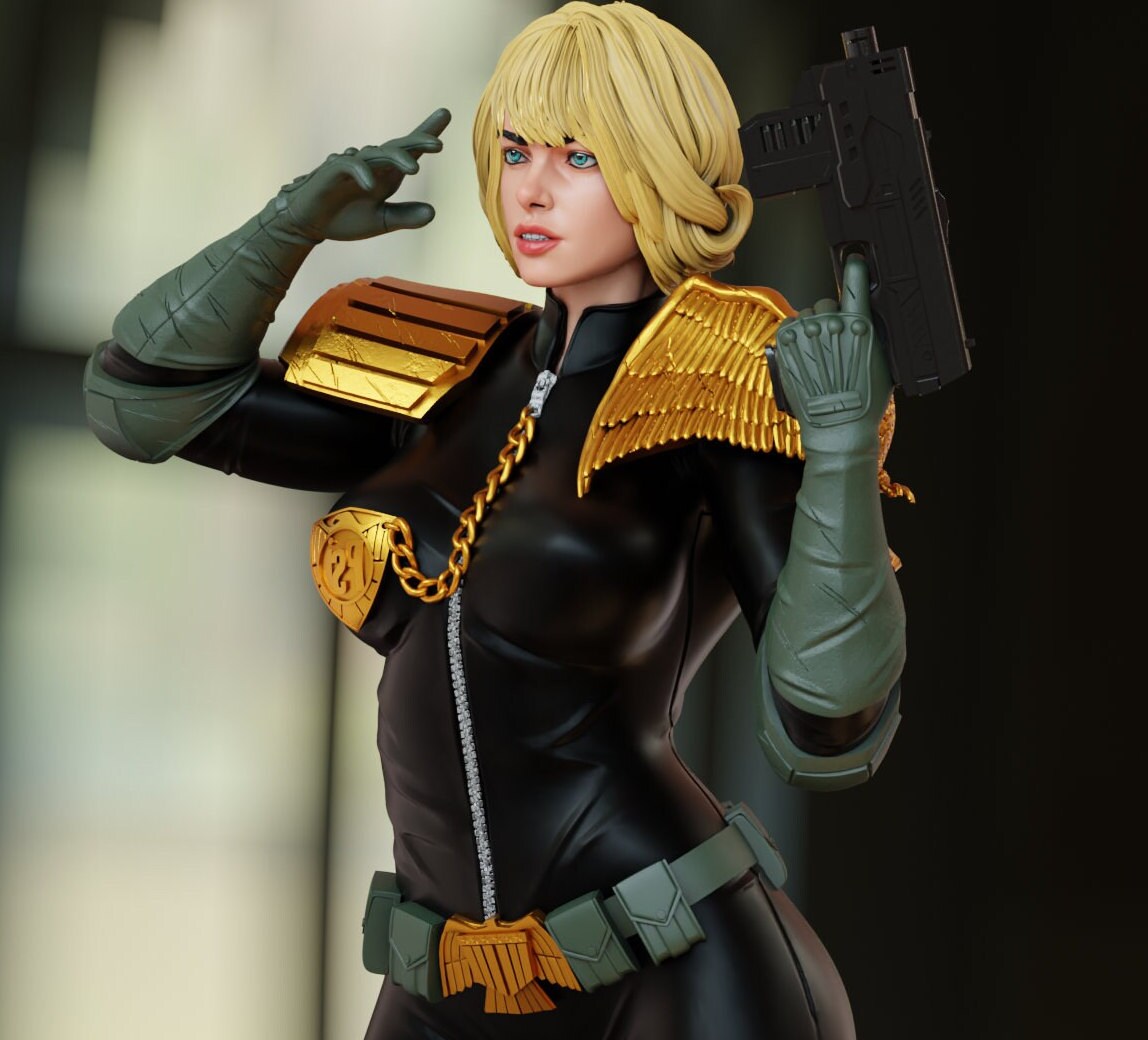 Judge_ Anderson_ (dredd_ Fan Art) / Sculpture Unpainted or Fully ...