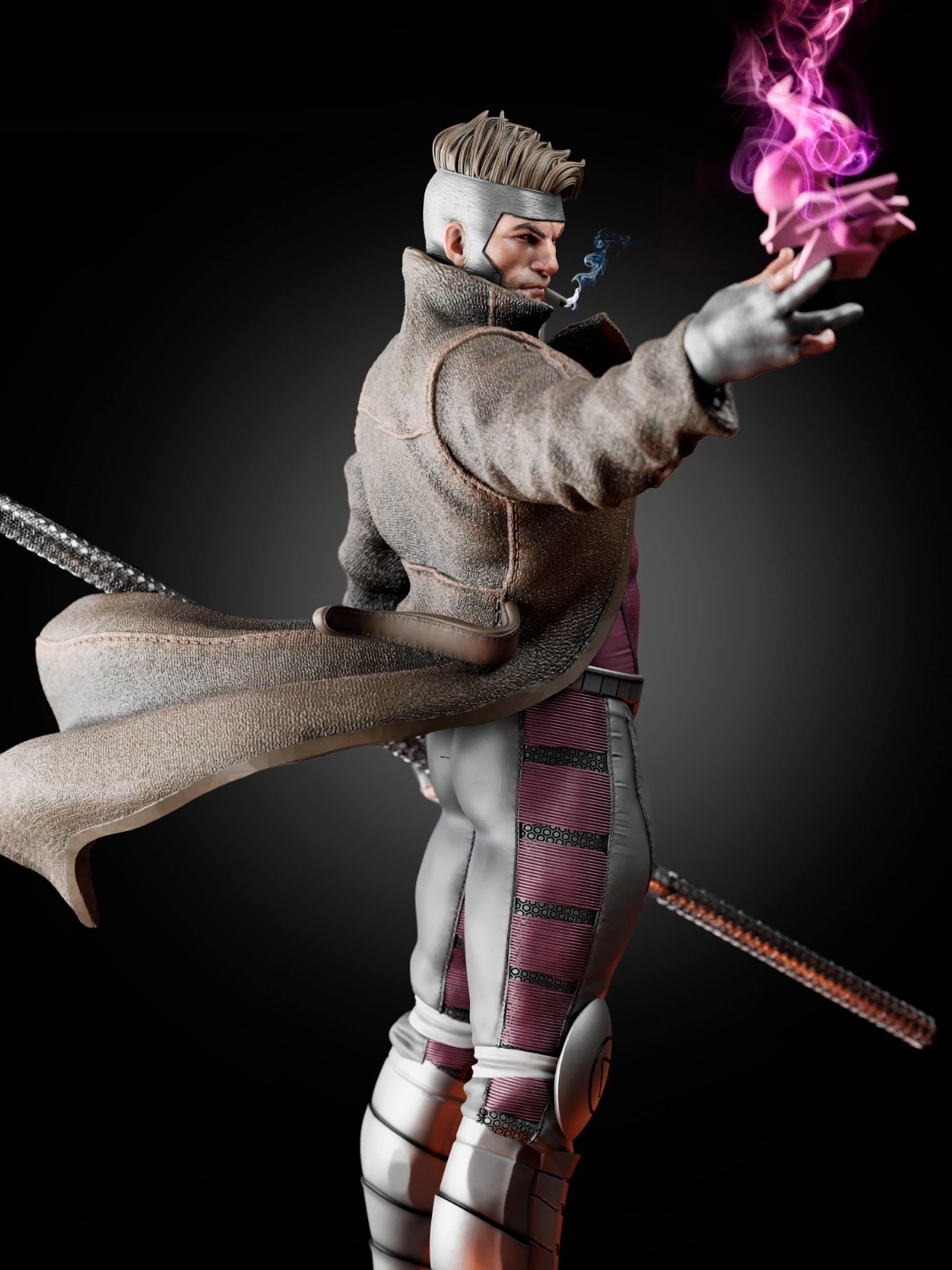 Gambit_ X-men_ Fan_art/resin Scale Model for Assembling and Painting or ...
