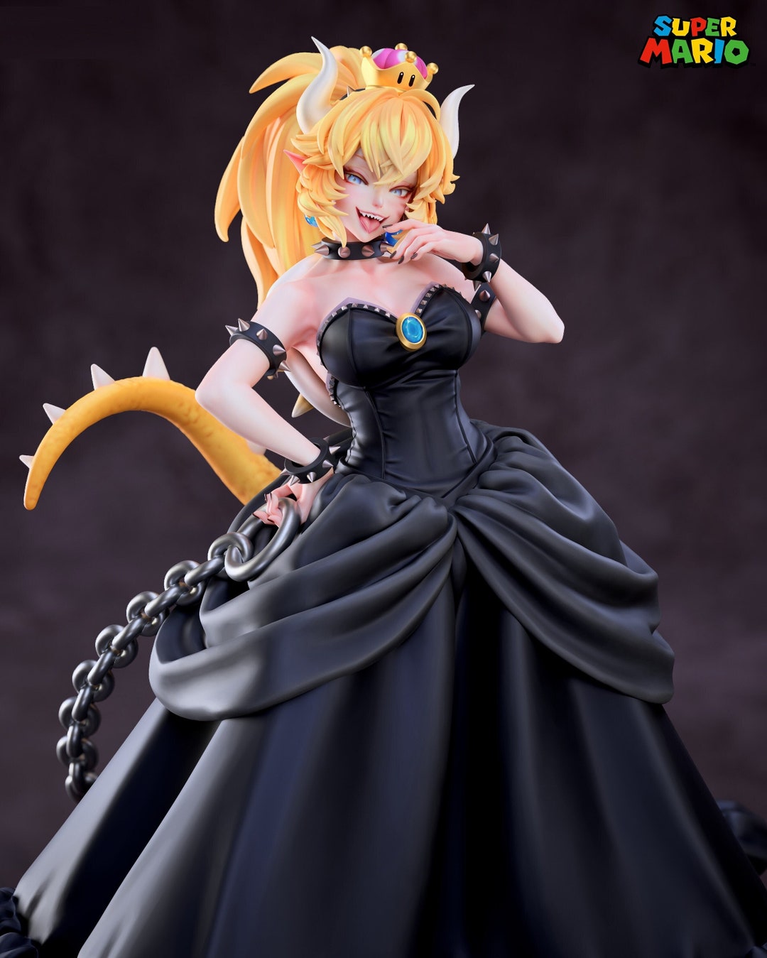 Bowsette mario Fan_art/sculpture Unpainted garage Kit or Fully Painted ...