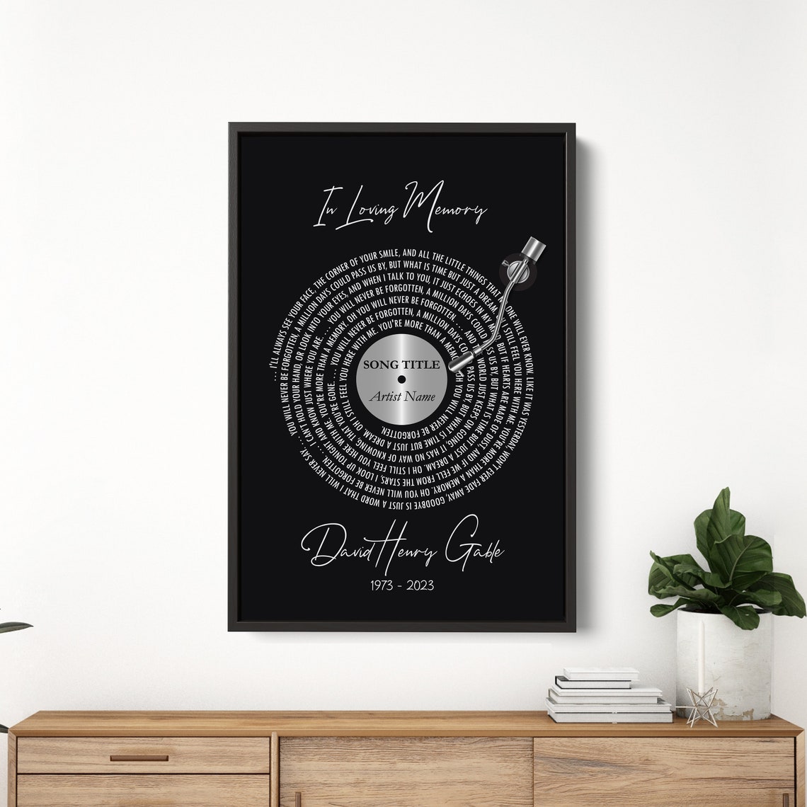 Memorial Day - Honor and Remember With Custom Song Lyrics Art Gift or ...
