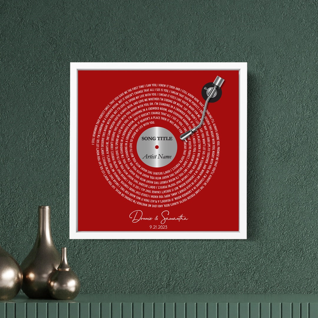 Song Lyrics Wall Art Canvas Print Captivating Music Wall Art Typography ...