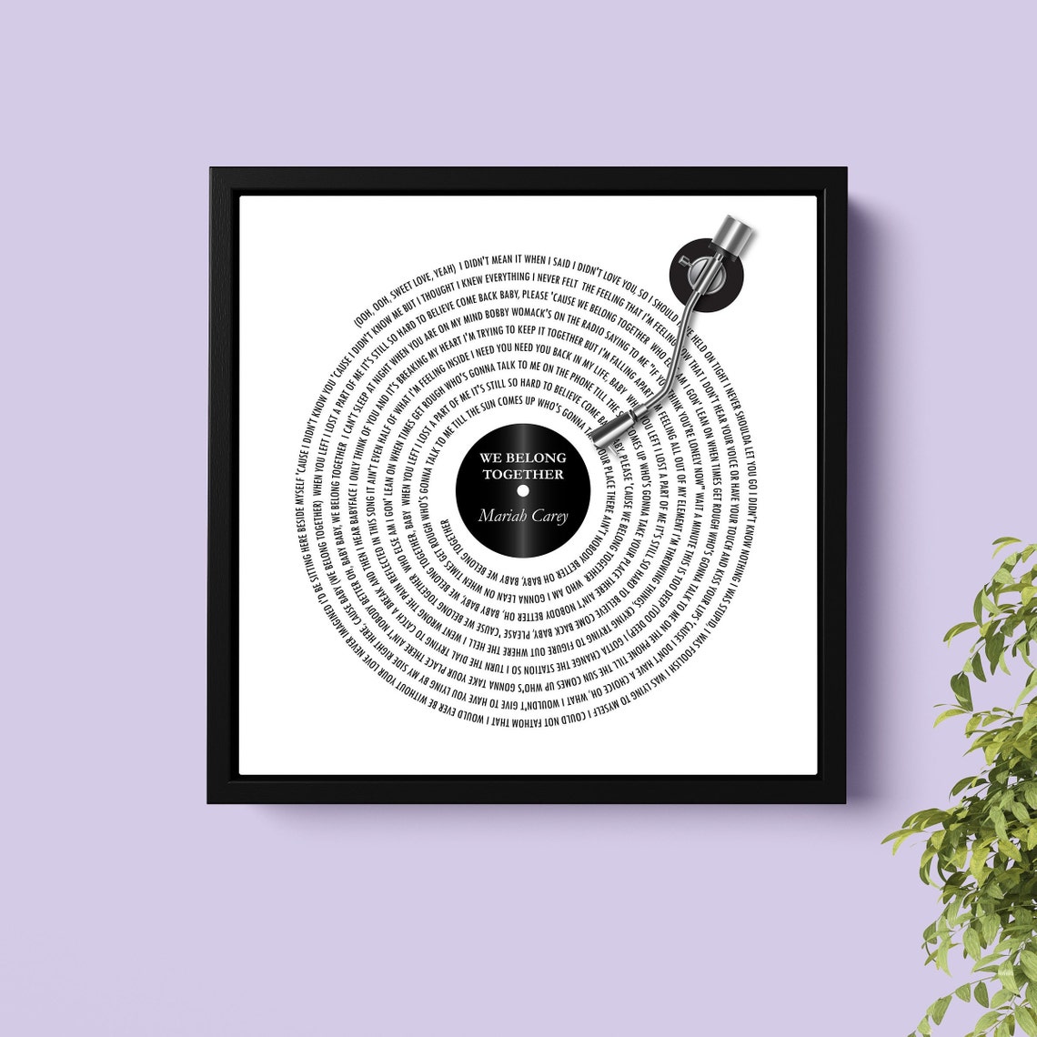 Framed Song Lyrics Canvas Personalized Gift Our Song Plaque - Etsy