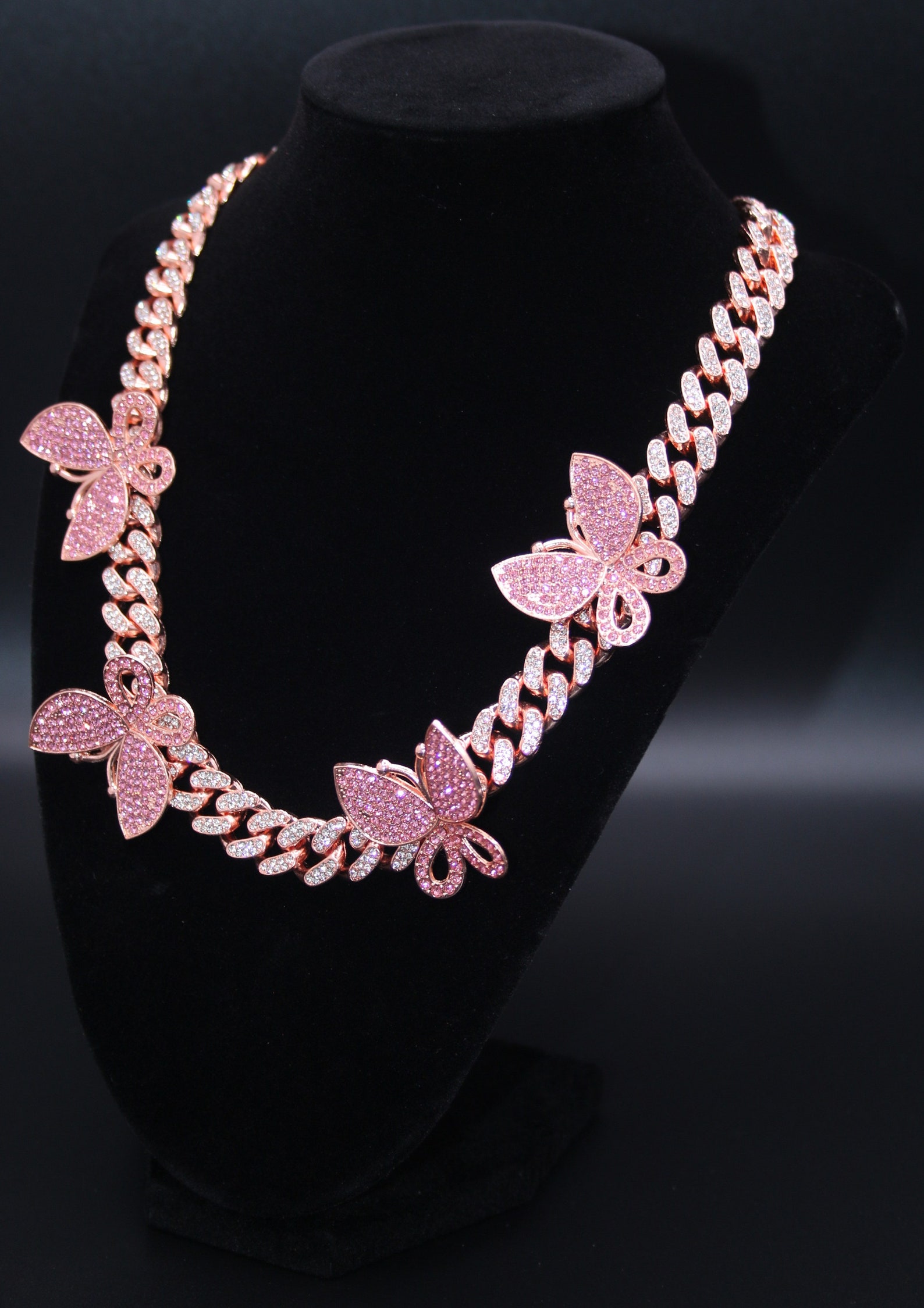 20 Inch Hip Hop Butterfly Cuban Link Chain Necklace - Etsy