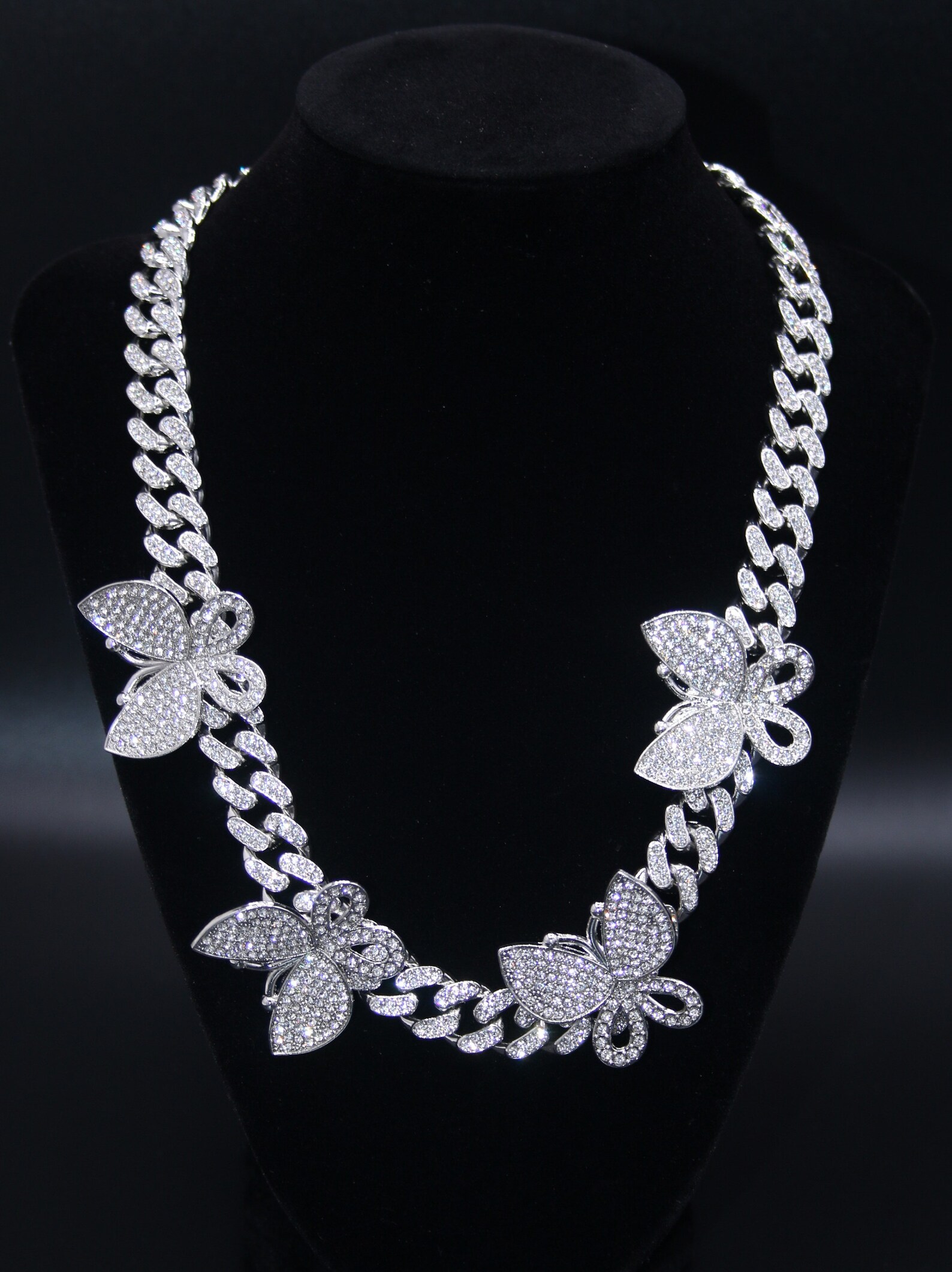 20 Inch Hip Hop Butterfly Cuban Link Chain Necklace - Etsy