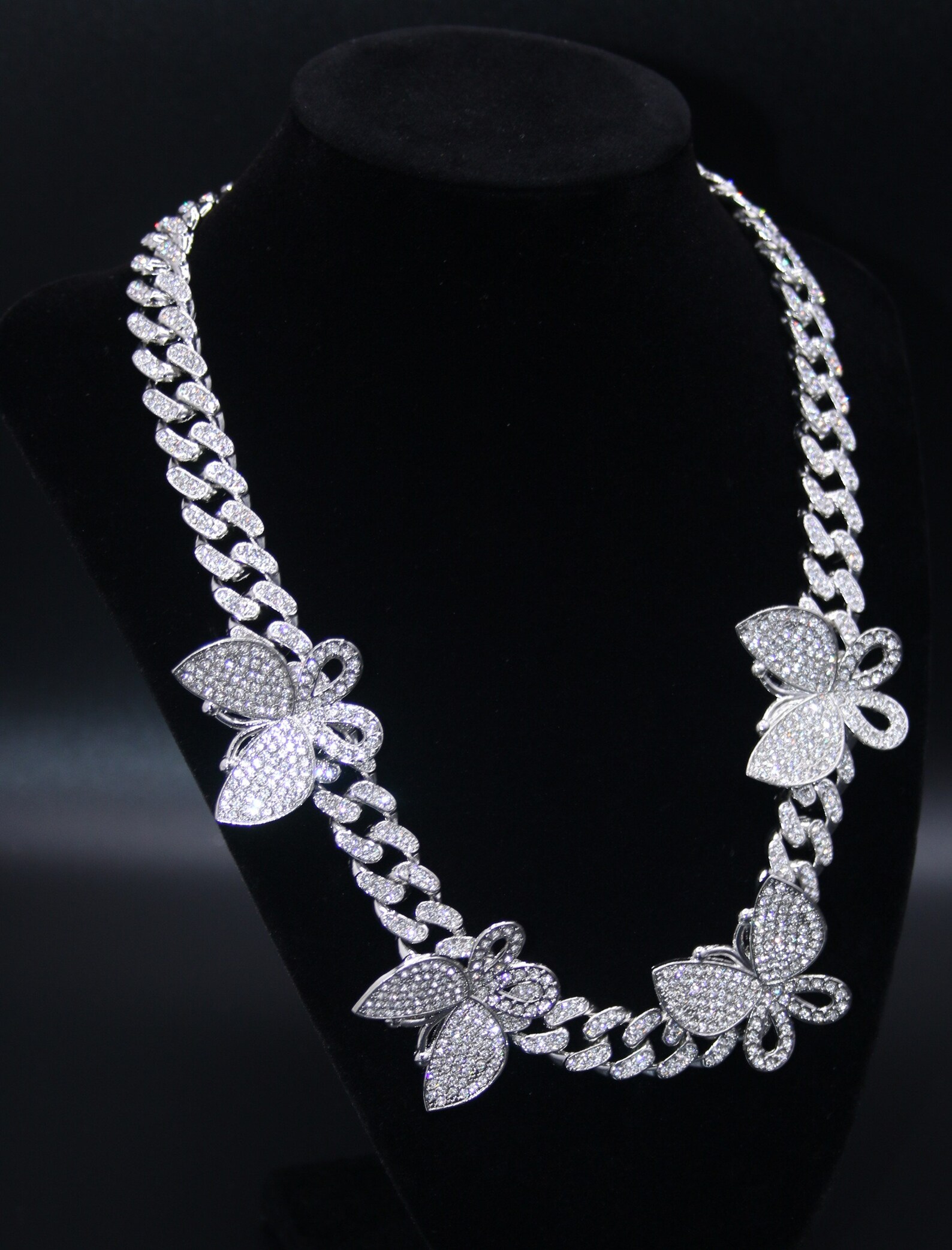 20 Inch Hip Hop Butterfly Cuban Link Chain Necklace - Etsy