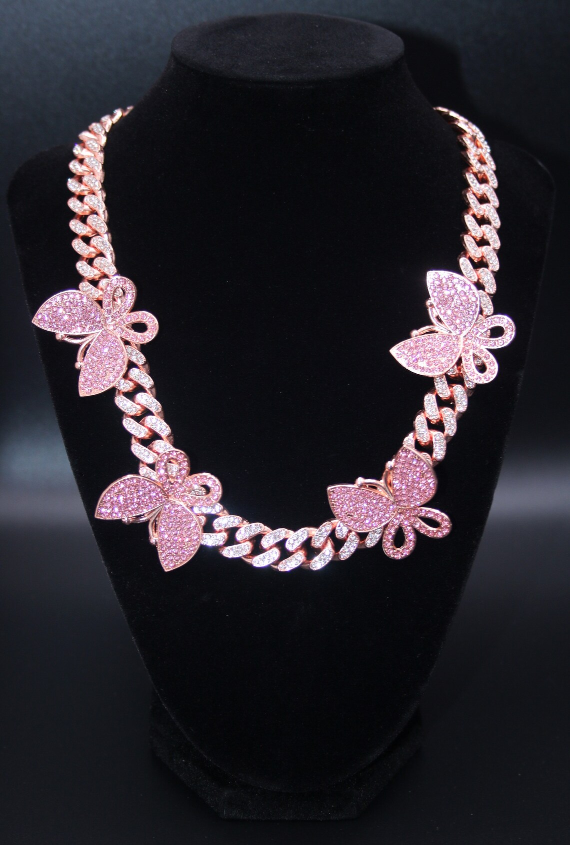 20 Inch Hip Hop Butterfly Cuban Link Chain Necklace - Etsy
