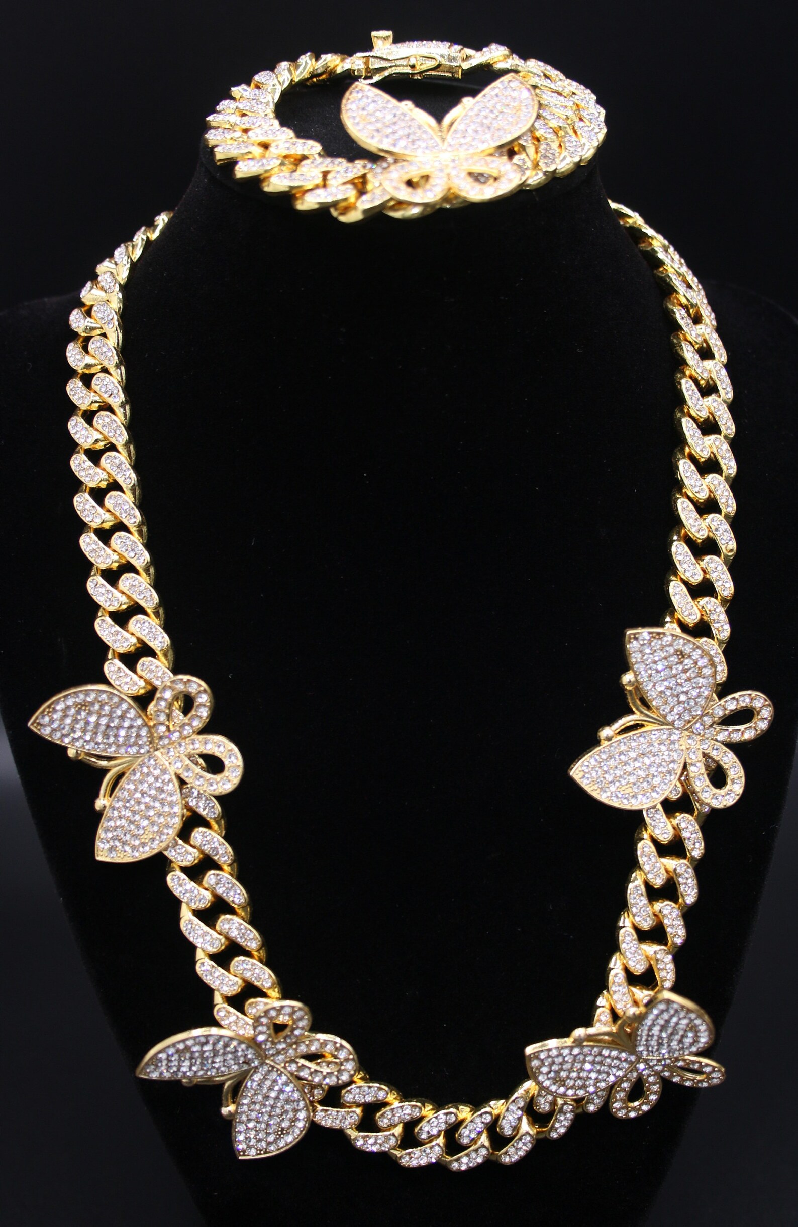 20 Inch Hip Hop Butterfly Cuban Link Chain Necklace - Etsy