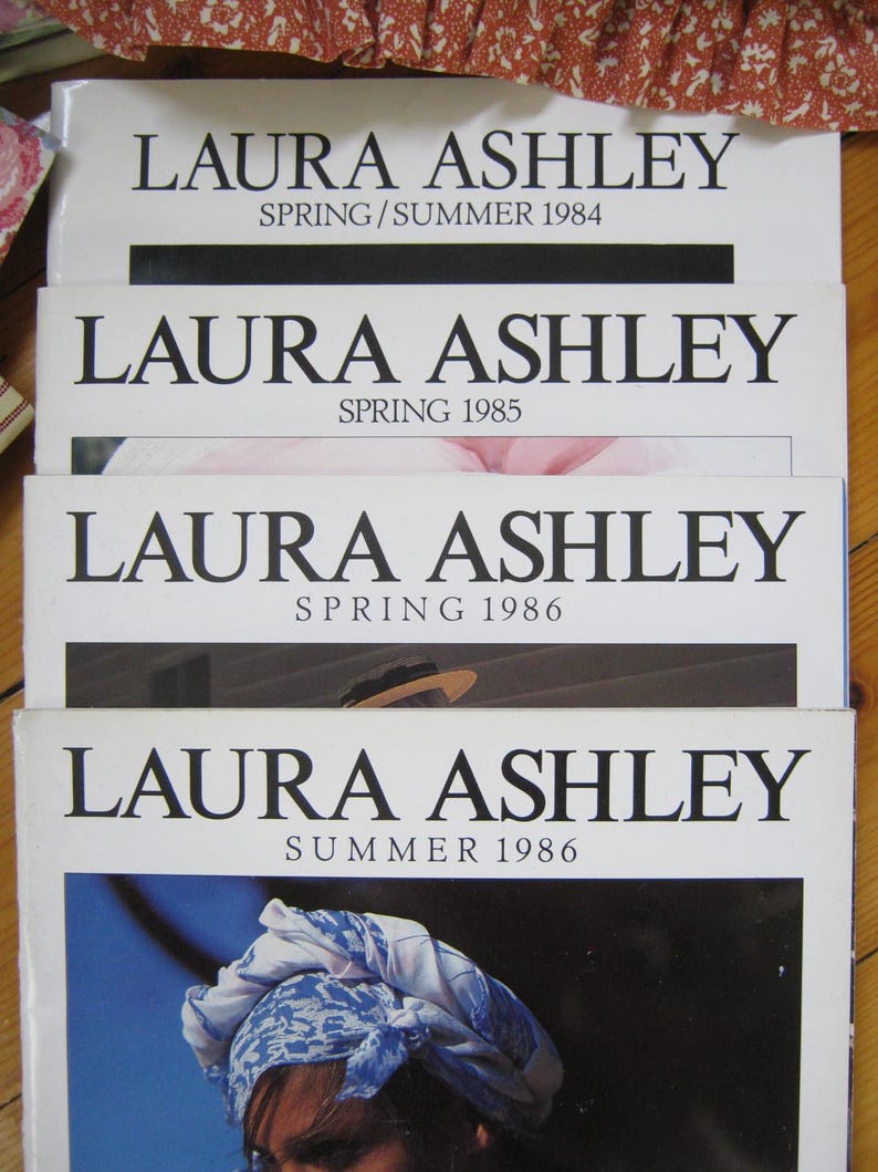 LAURA ASHLEY Vintage Fashion Catalogue Collection Set Spring and Summer ...