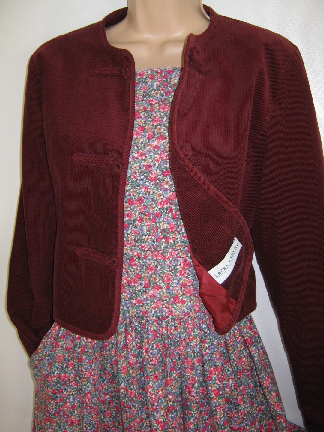 LAURA ASHLEY Vintage Autumn Russet Country Style Needlecord - Etsy