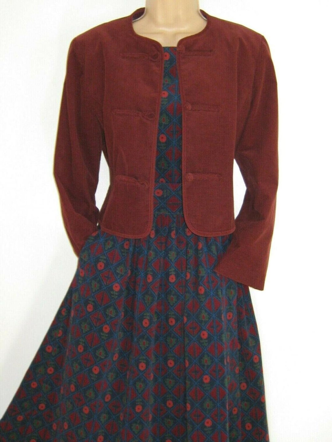 LAURA ASHLEY Vintage Autumn Russet Country Style Needlecord - Etsy Canada