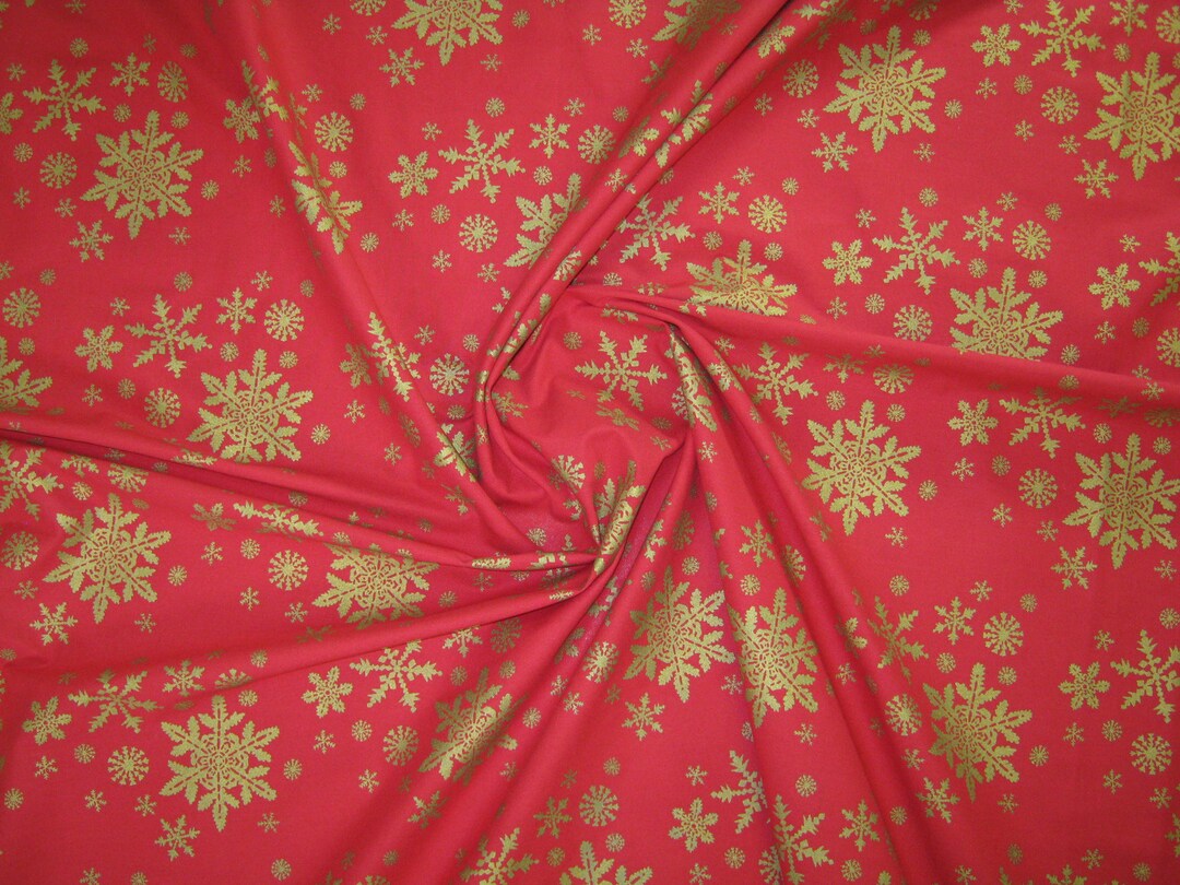 LAURA ASHLEY Vintage 1991 Christmas Snowflake Red Gold Country ...