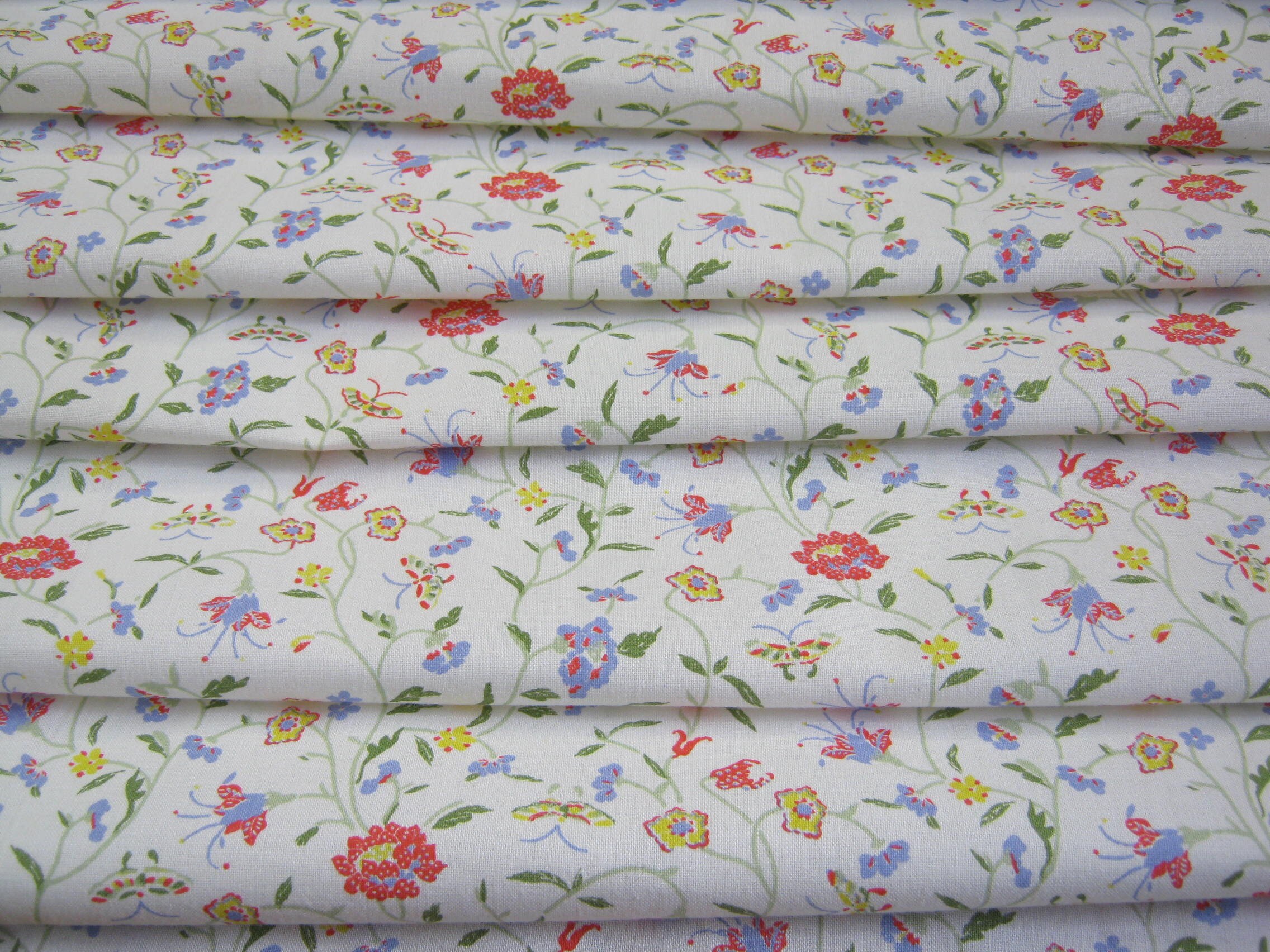 LAURA ASHLEY Vintage 1978 "floribunda" Country Furnishing Cotton Fabric ...