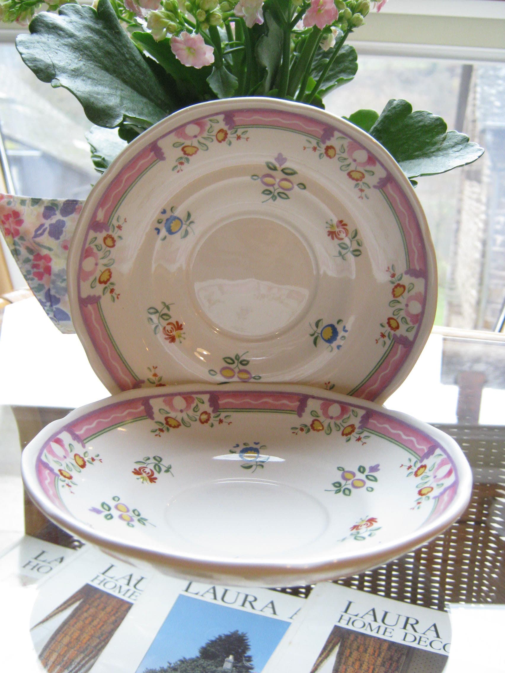LAURA ASHLEY Vintage 1988 alice Porcelain Regency Style Cottage Floral ...