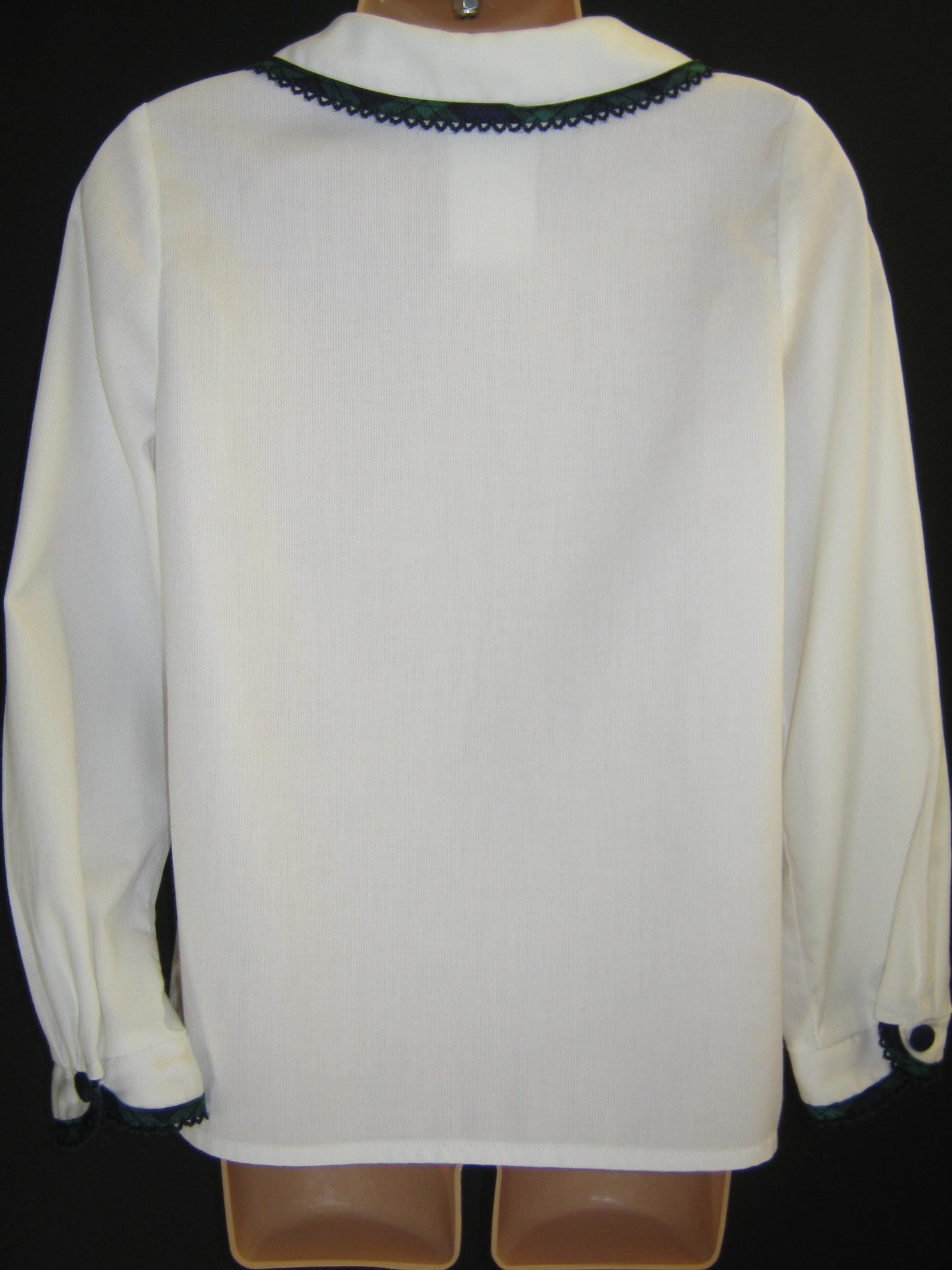 LAURA ASHLEY Vintage Girls' White Ribbed Cotton Peter Pan Collar ...