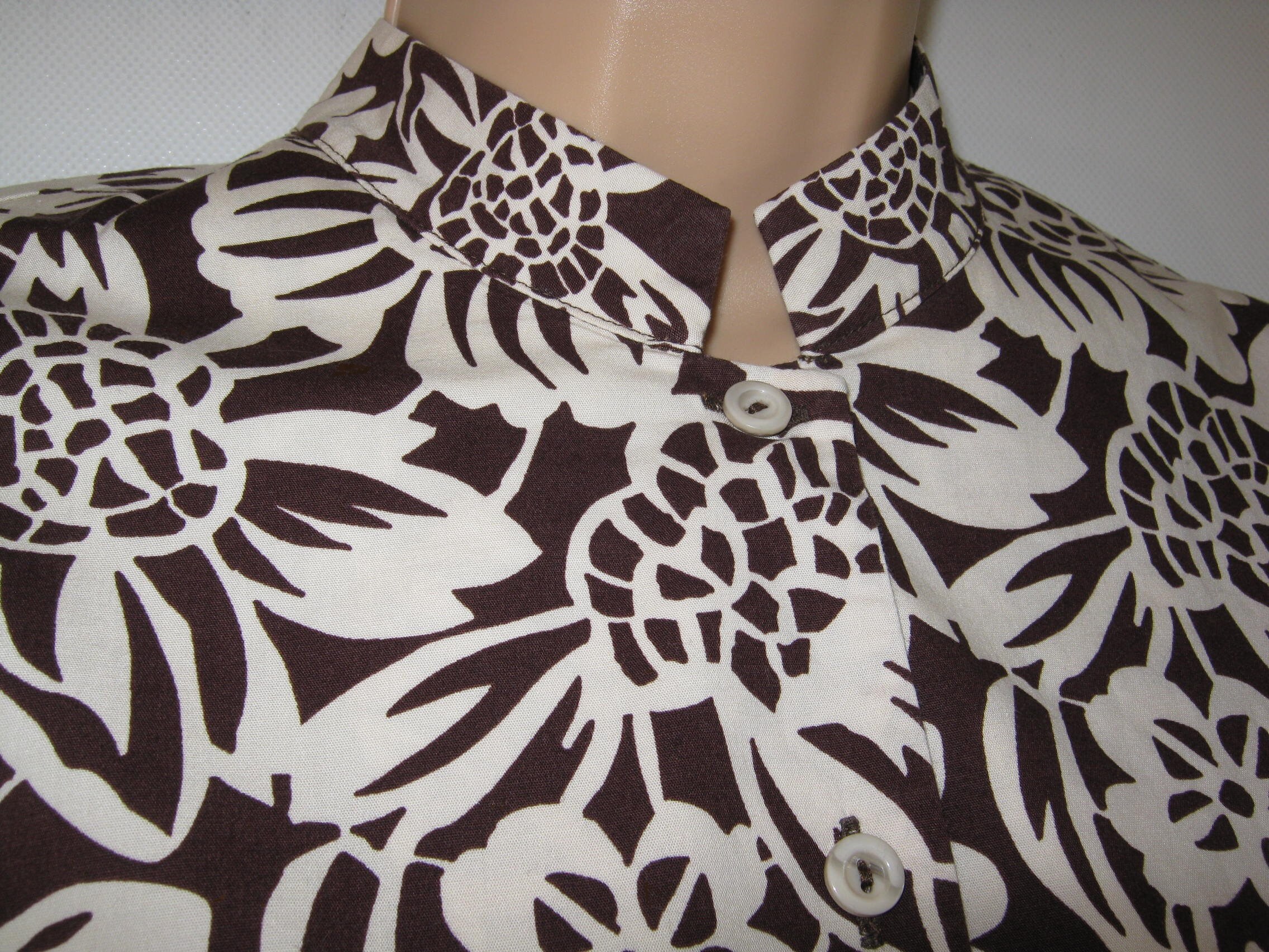 LAURA ASHLEY Vintage Oriental Style Oversized Mandarin Collar Light ...
