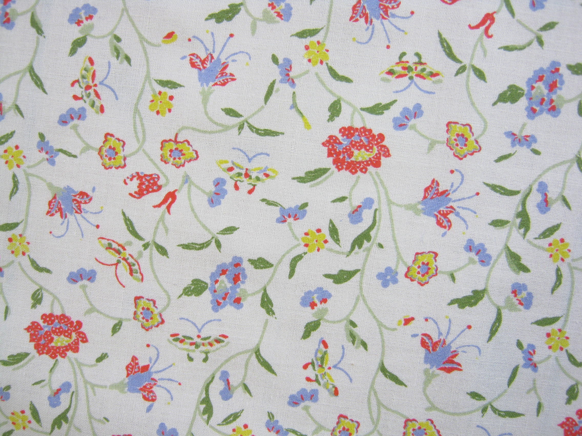 LAURA ASHLEY Vintage 1978 floribunda Country Furnishing Cotton Fabric ...