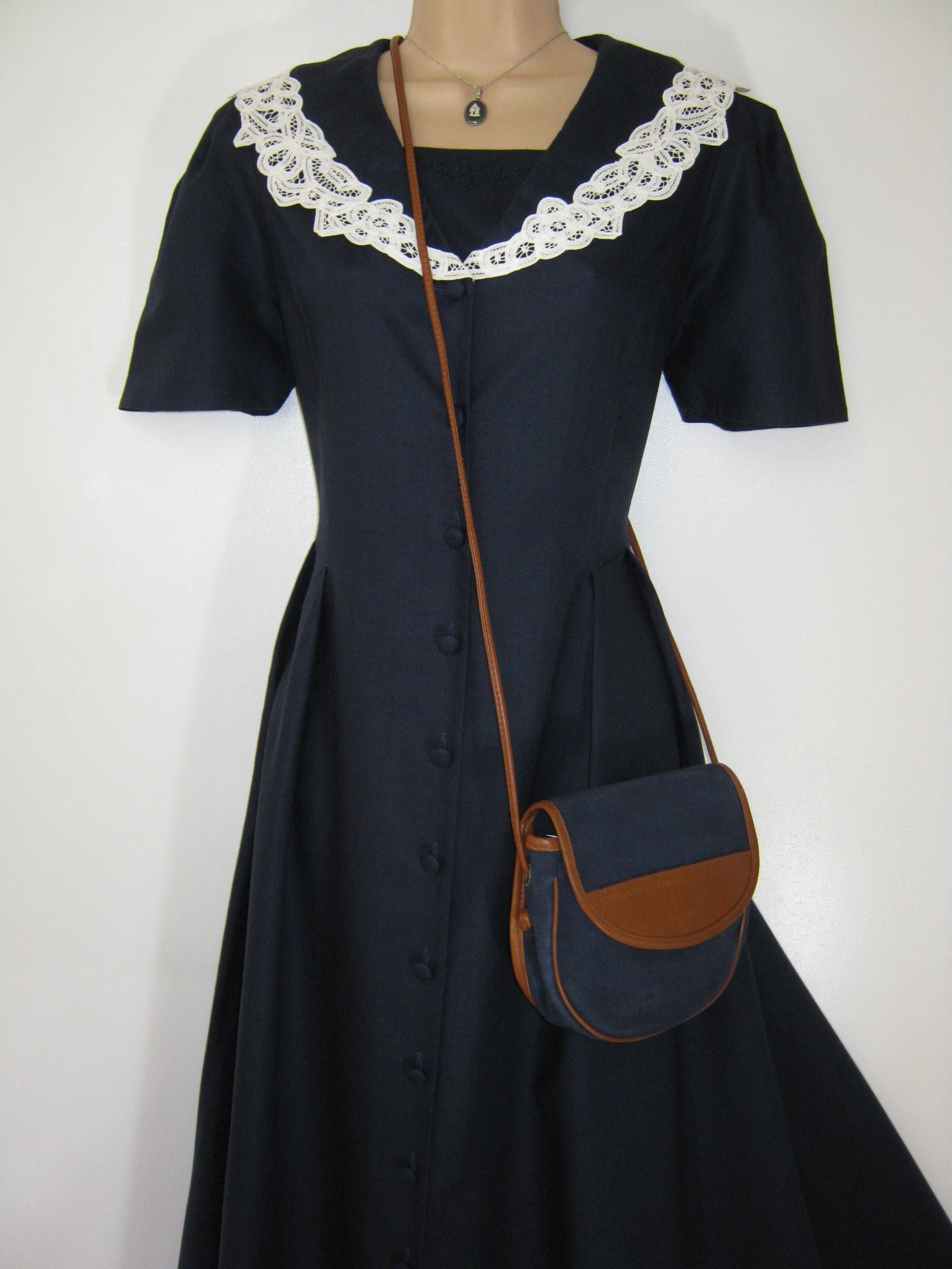 LAURA ASHLEY Vintage Colonial Edwardian Style Battenberg Lace Collar ...