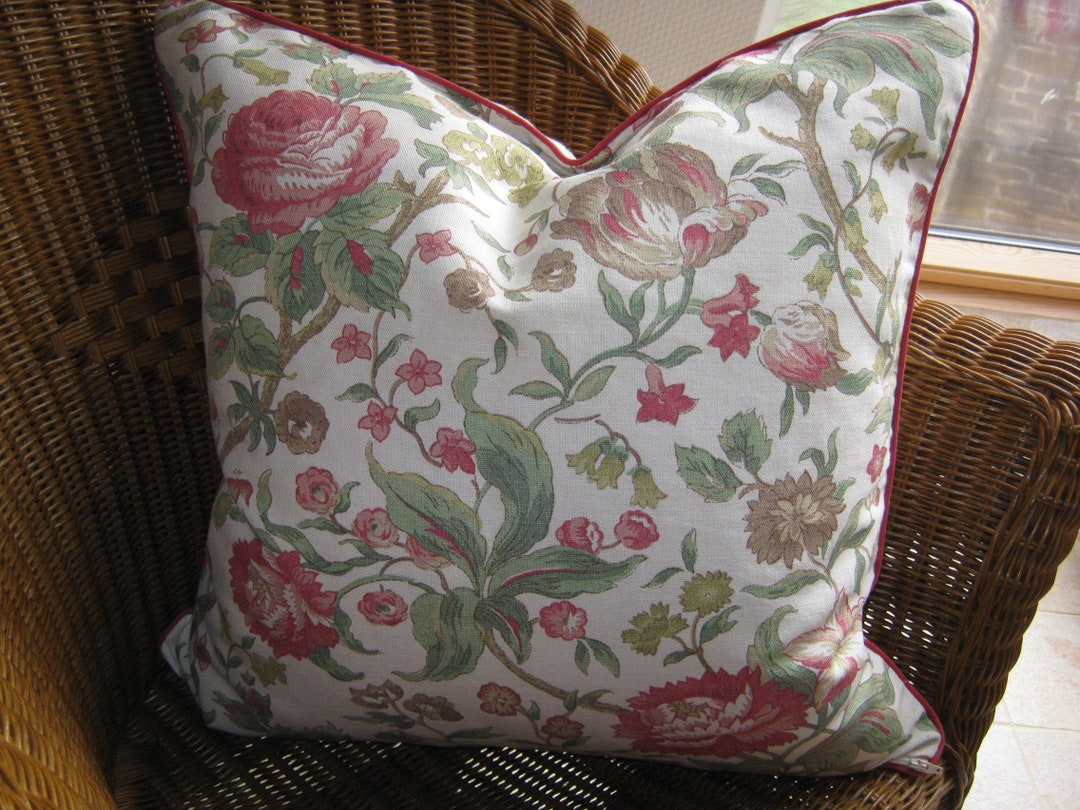 LAURA ASHLEY Vintage 1994 "caroline" Linen Cotton 55 X 55cm Cushion ...