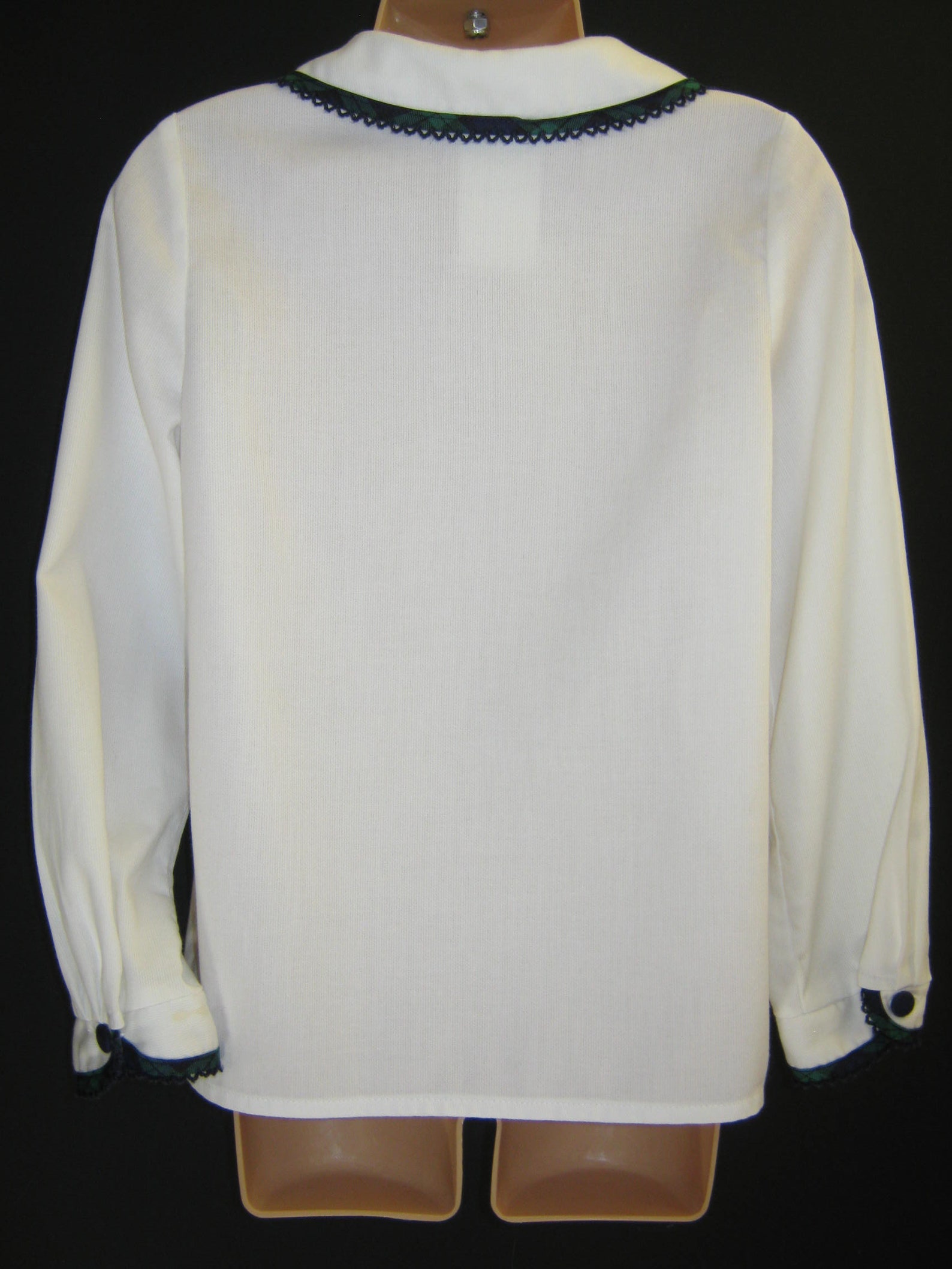 LAURA ASHLEY Vintage Girls' White Ribbed Cotton Peter Pan Collar ...