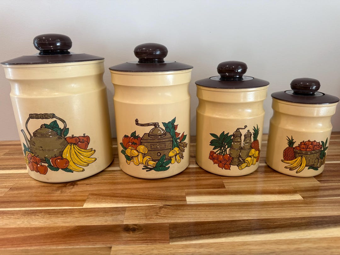 Vintage Kromex Aluminum Mental Canisters - Etsy