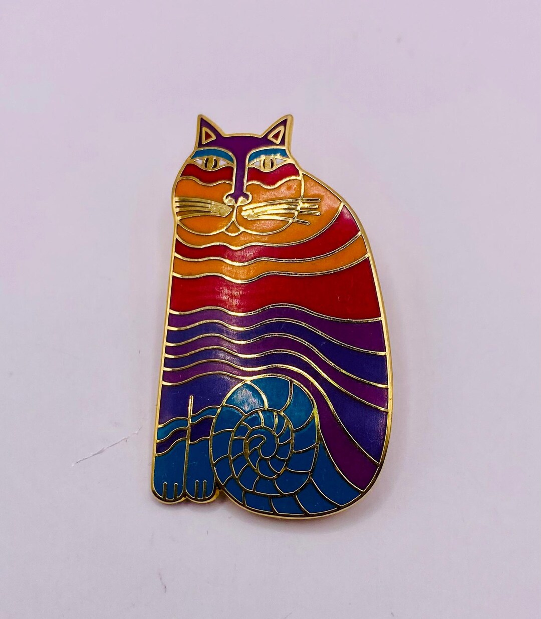 Vintage Laurel Burch Rainbow Cats Brooch/pin - Etsy