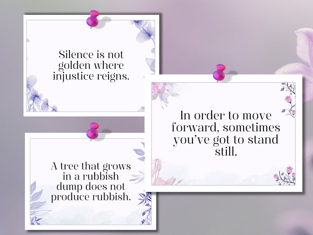 Inspirational Quote Cards, Printable Motivational Quotes Flash Cards ...