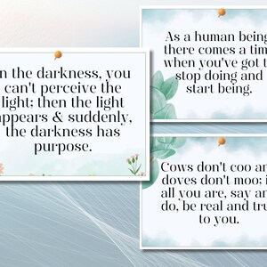 Inspirational Quote Cards, Printable Motivational Quotes Flash Cards ...