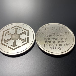 Sith Empire Emblem & Code Challenge Coin Real Stainless Steel Metal ...