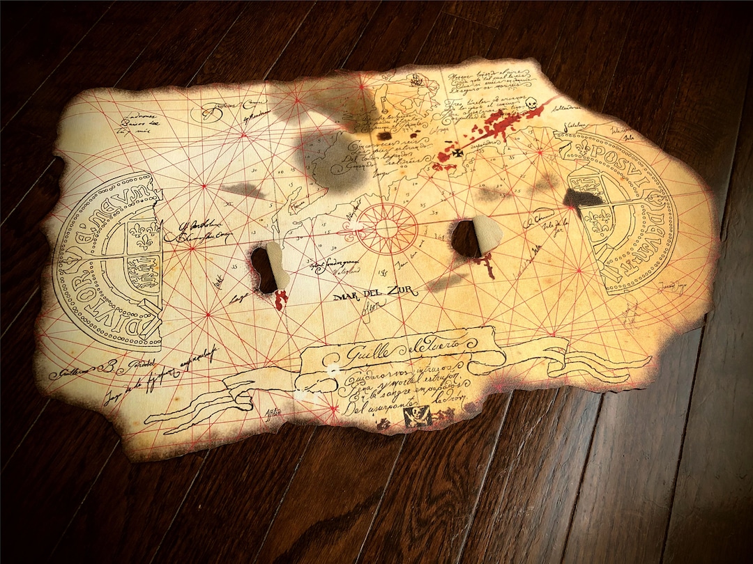 The Goonies Prop Replica 1 or 2-sided W/ Music Notes Canvas Treasure ...