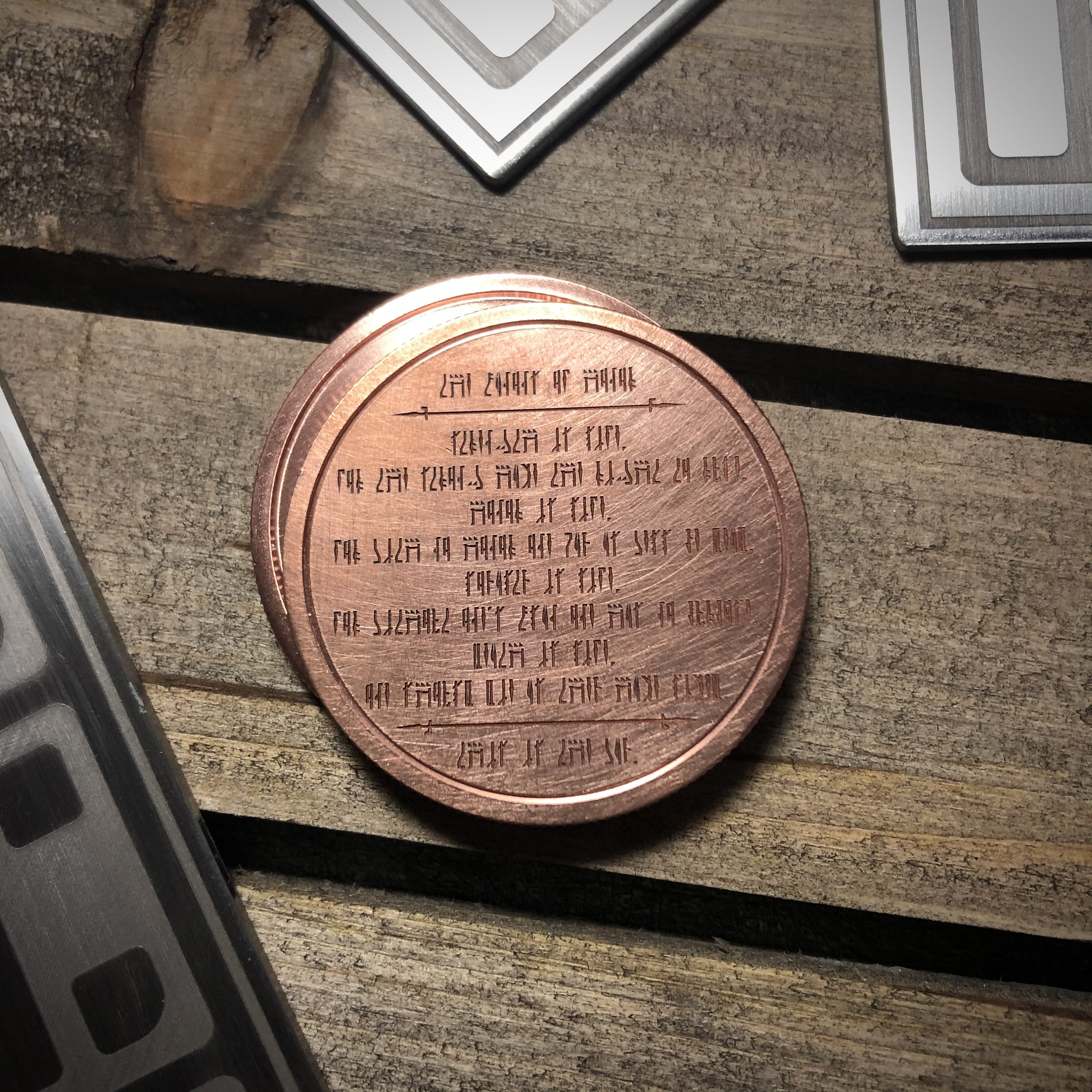 Mandalorian Code of Honor Mudhorn Skull Challenge Coin Real - Etsy