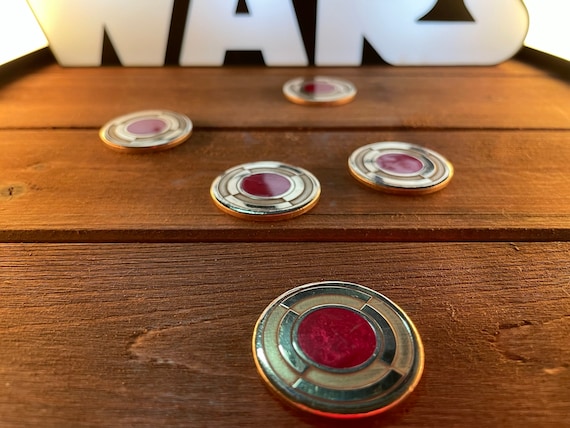 Solo Sabacc Red Round Coin Chip Tokens Solid Brass & Epoxy | Etsy