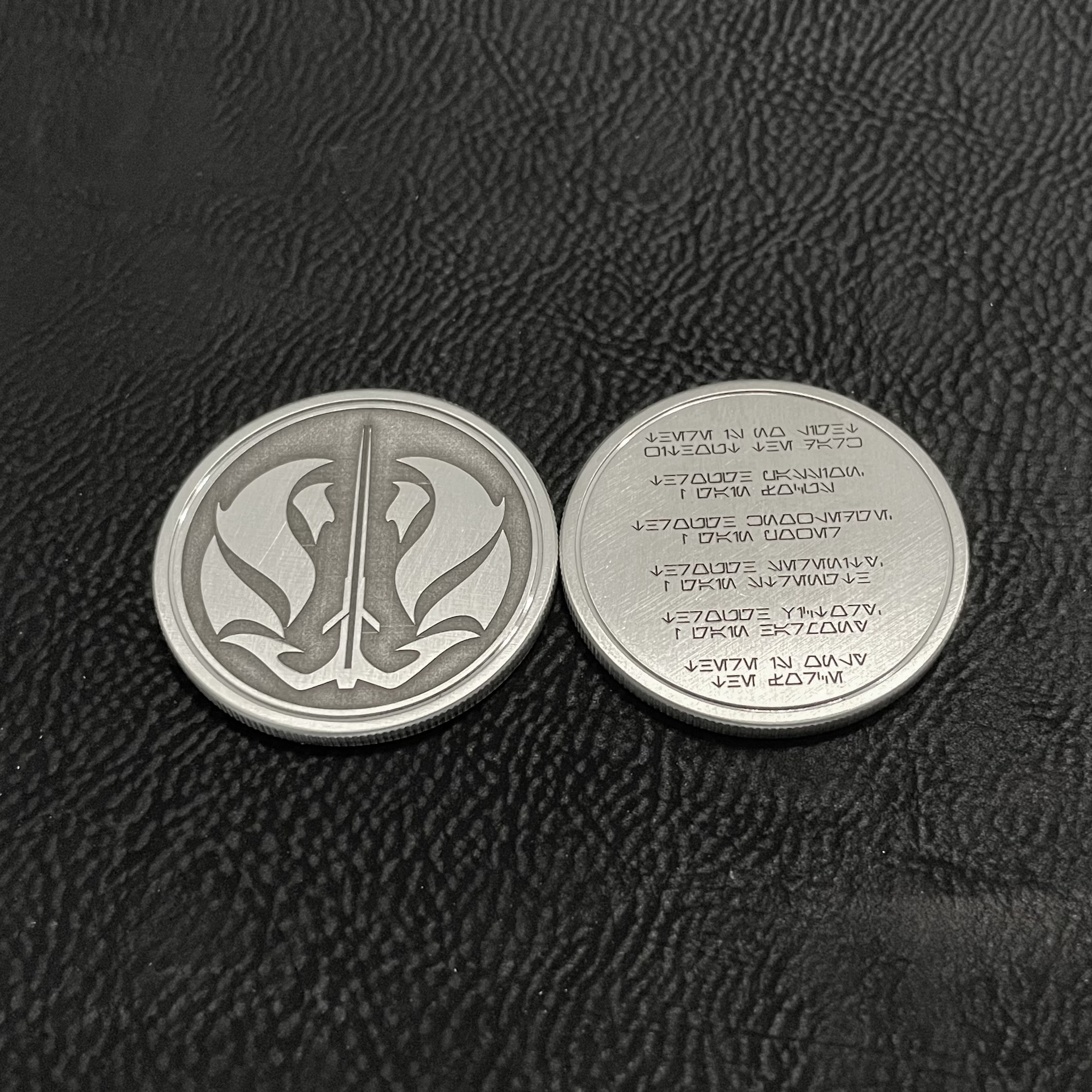 Bendu Gray Jedi Order Emblem & Code Challenge Coin Real Stainless Steel ...