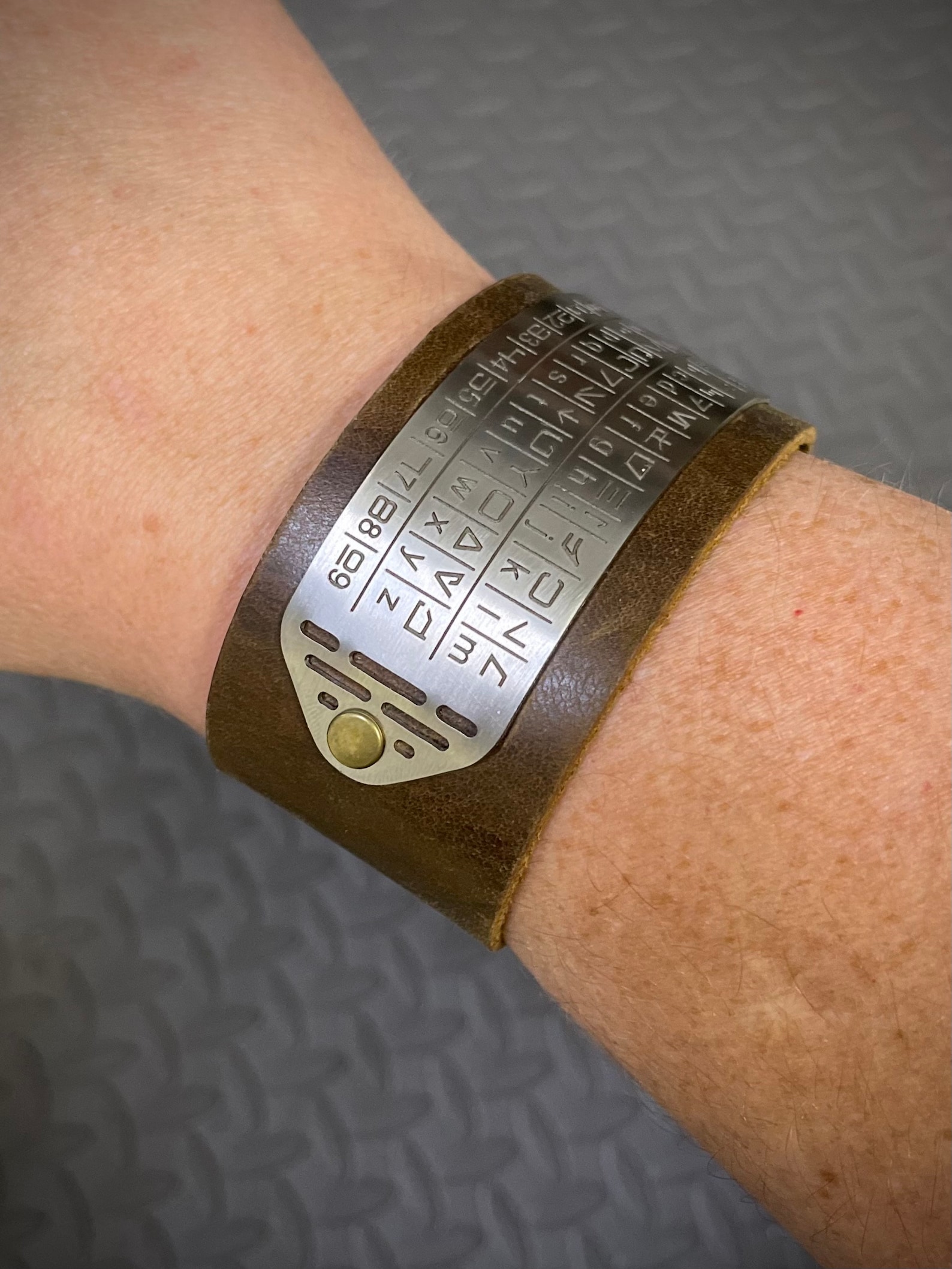 Aurebesh Translator Wearable Leather & Stainless Steel Wrist - Etsy