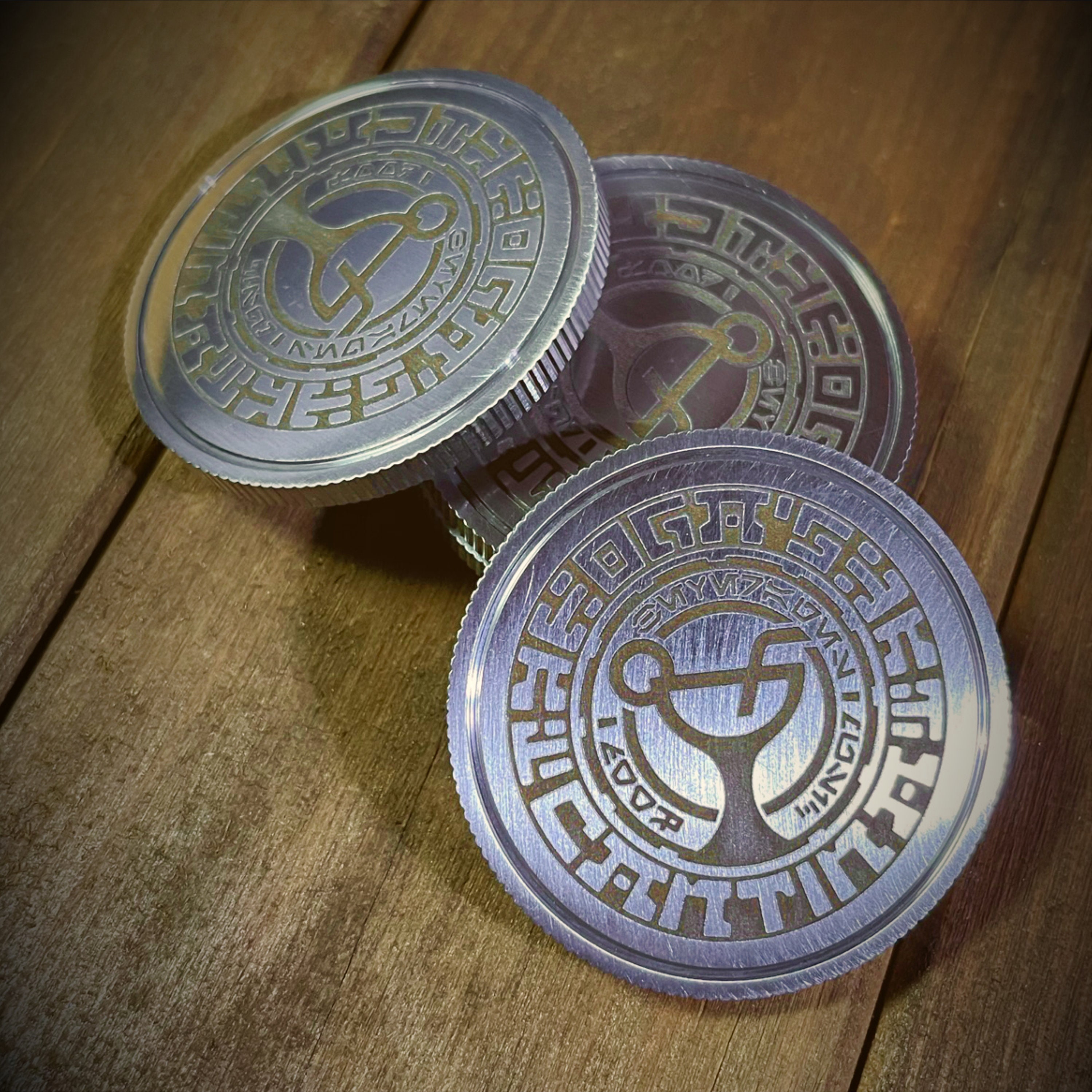 Ogas Cantina Coaster Challenge Coin Set Solid Stainless Steel - Etsy