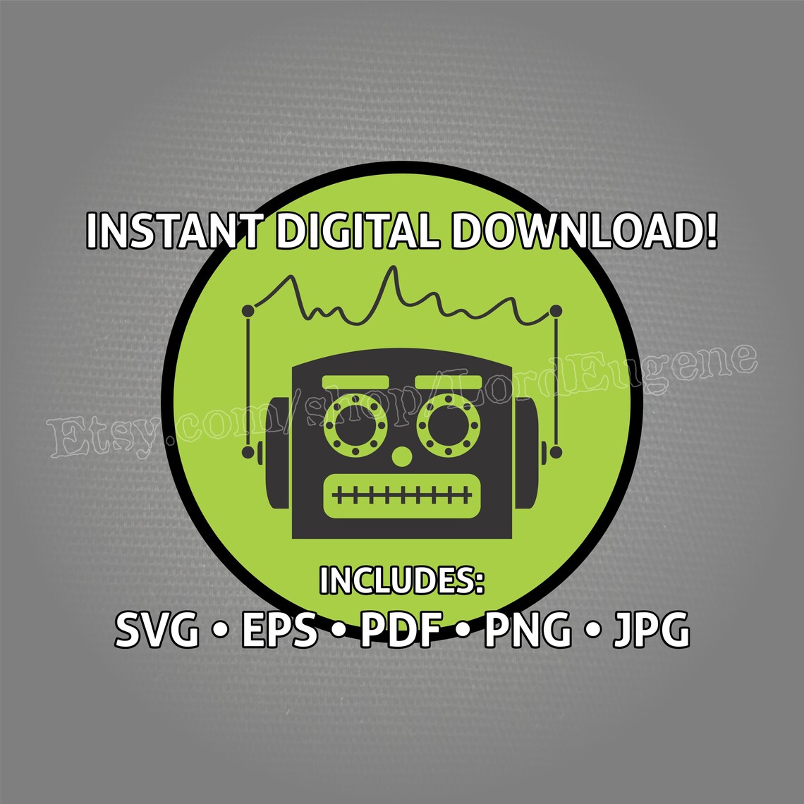 Retro Sci-fi Robot Graphic Digital Clipart SVG PNG EPS and - Etsy